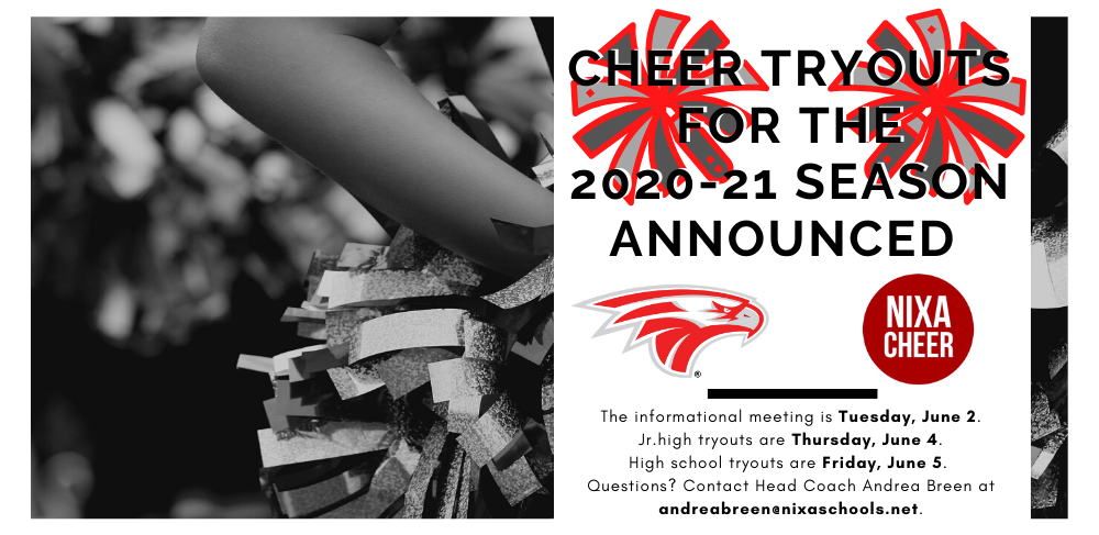 Cheer, both jr. high and high school, tryout dates and information ...