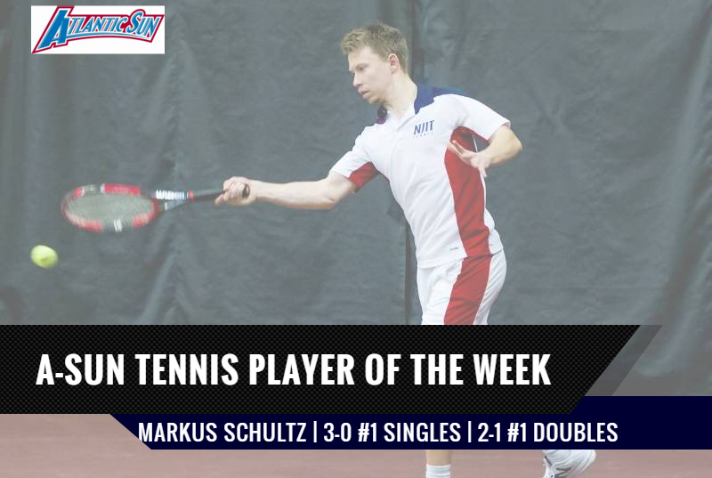 Markus Schultz Tabs Second A-Sun Tennis Player of the Week Honor - New ...
