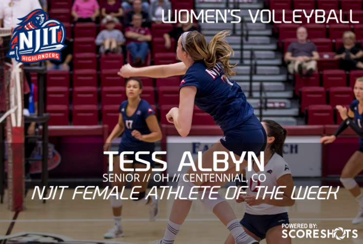 Volleyball’s Tess Albyn Selected as NJIT Athlete of the Week - New ...