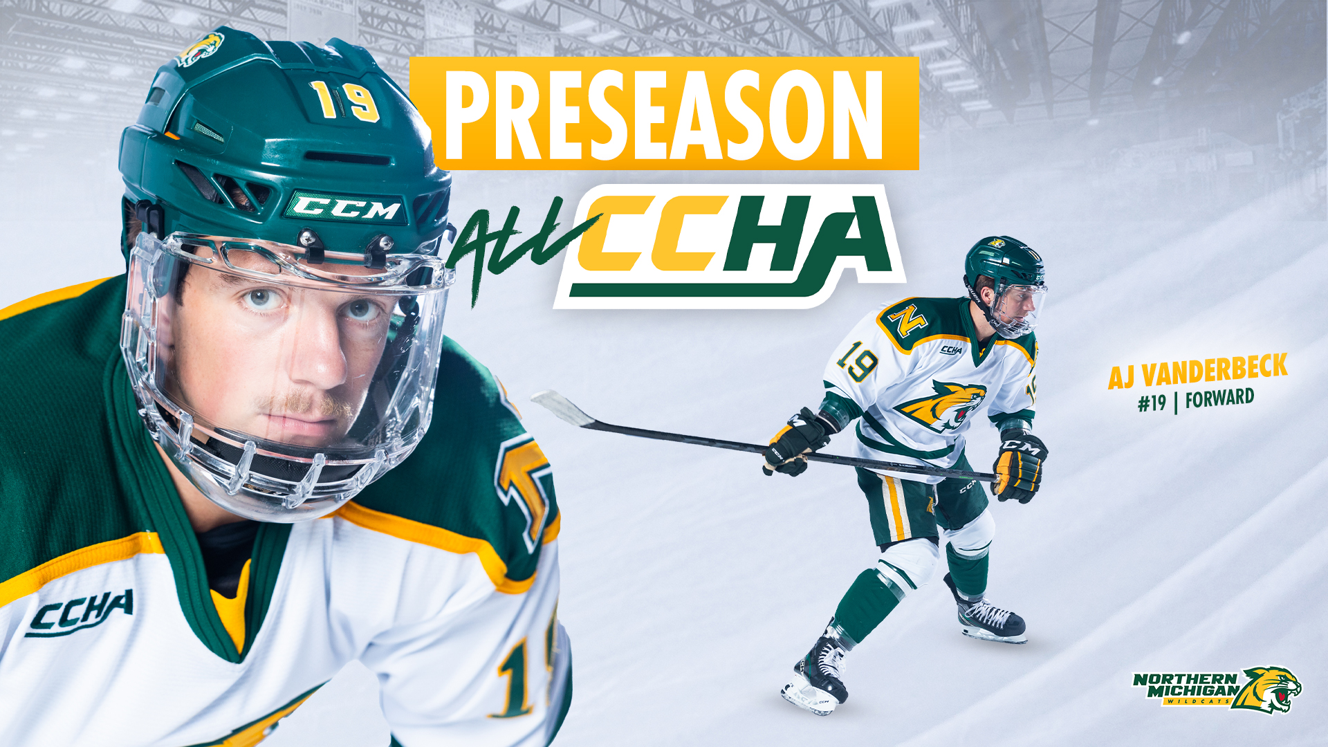 Vanderbeck Selected to All-CCHA Preseason Team - Northern Michigan ...