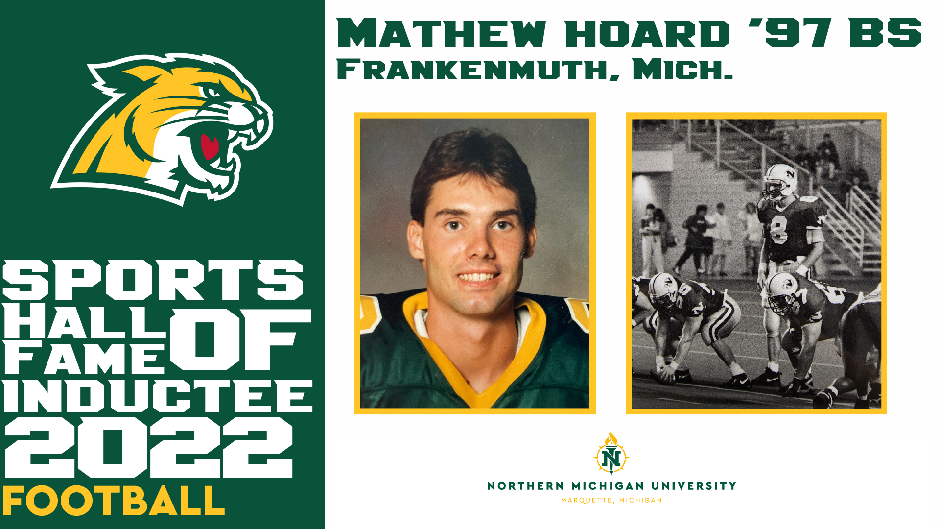 Mathew Hoard Inducted Into NMU Sports Hall of Fame - Northern Michigan ...