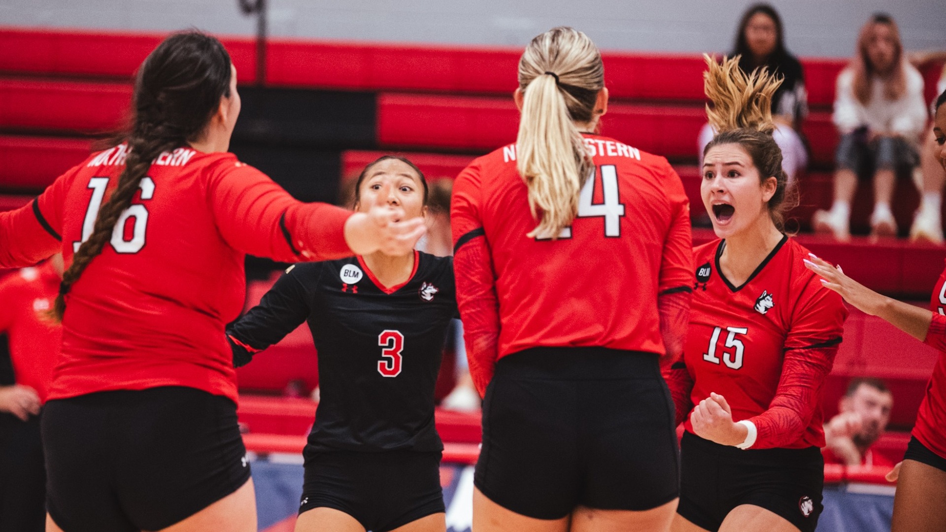 Huskies Stun Stony Brook In Five Set Thriller - Northeastern University ...