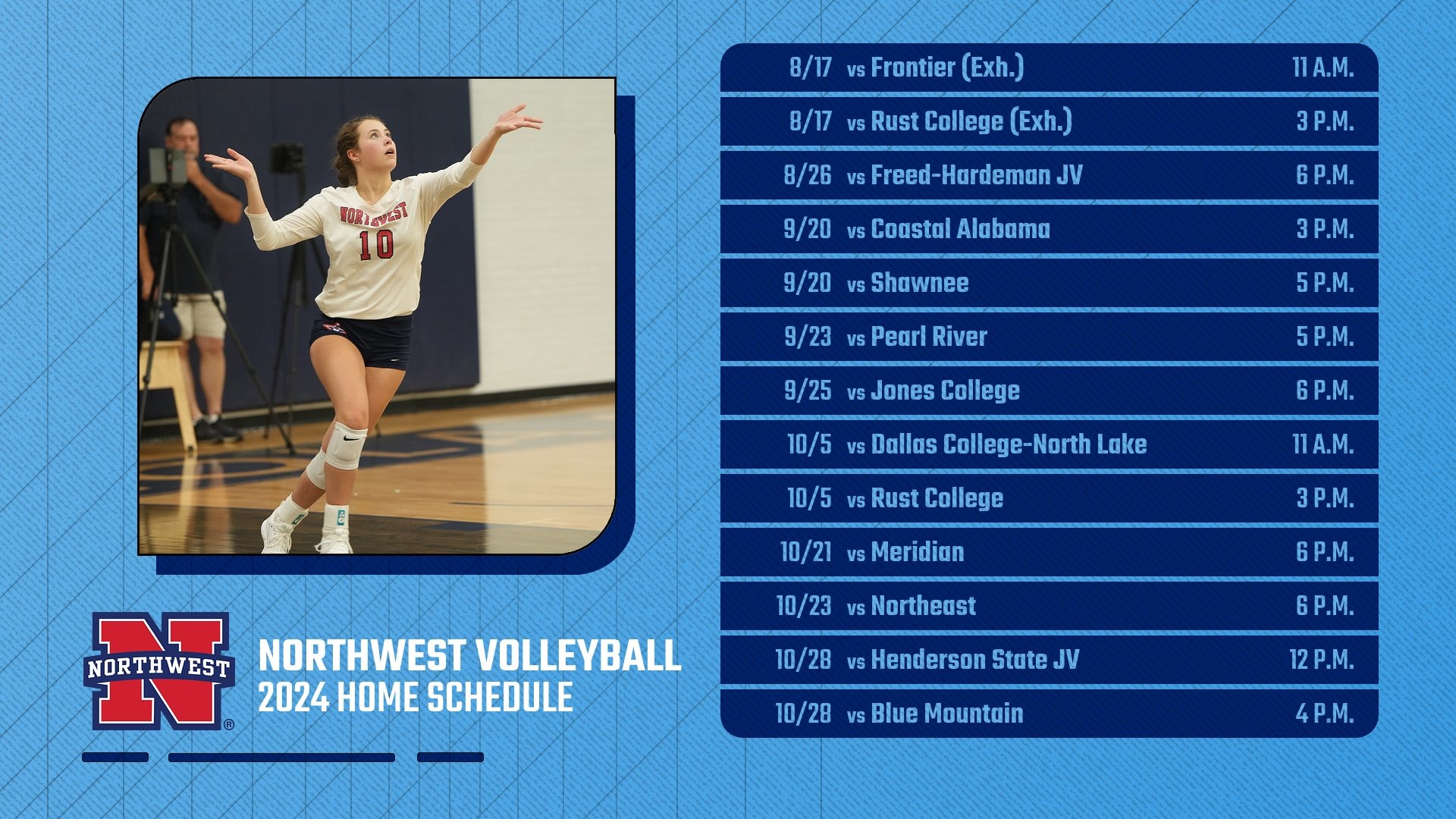 Northwest Volleyball Unveils 2023 Schedule - Northwest Mississippi ...