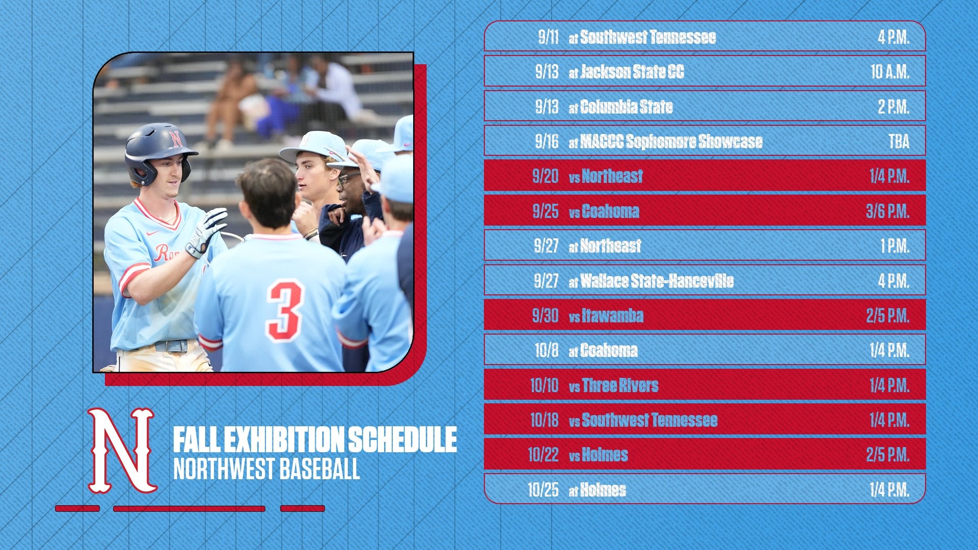 Rangers Unveil 2024 Season Schedule - Northwest Mississippi Community ...