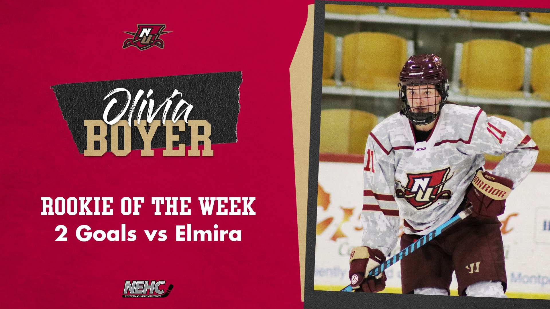 Women’s Ice Hockey: Boyer Earns Second Rookie of the Week - Norwich ...