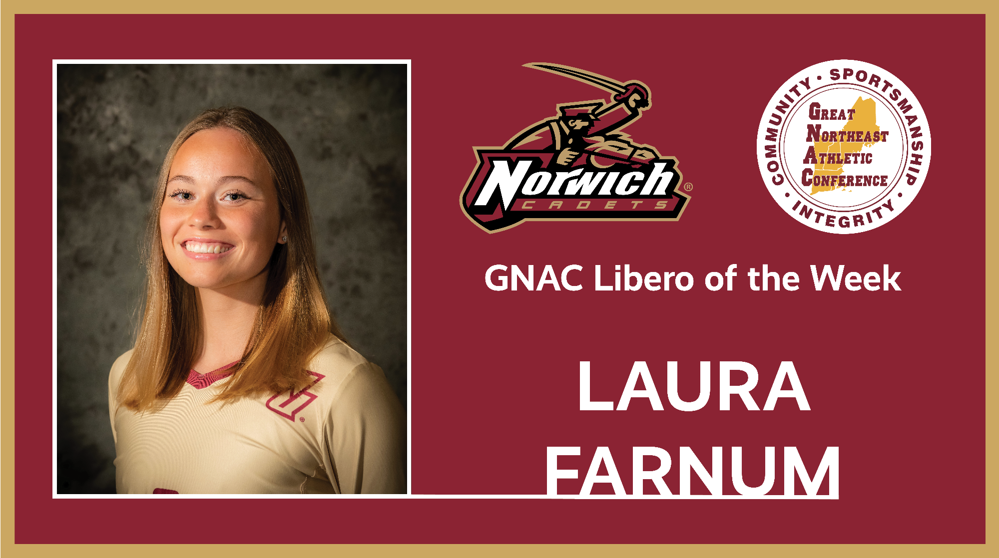 Volleyball: Farnum receives first GNAC Libero of the Week honor of the ...