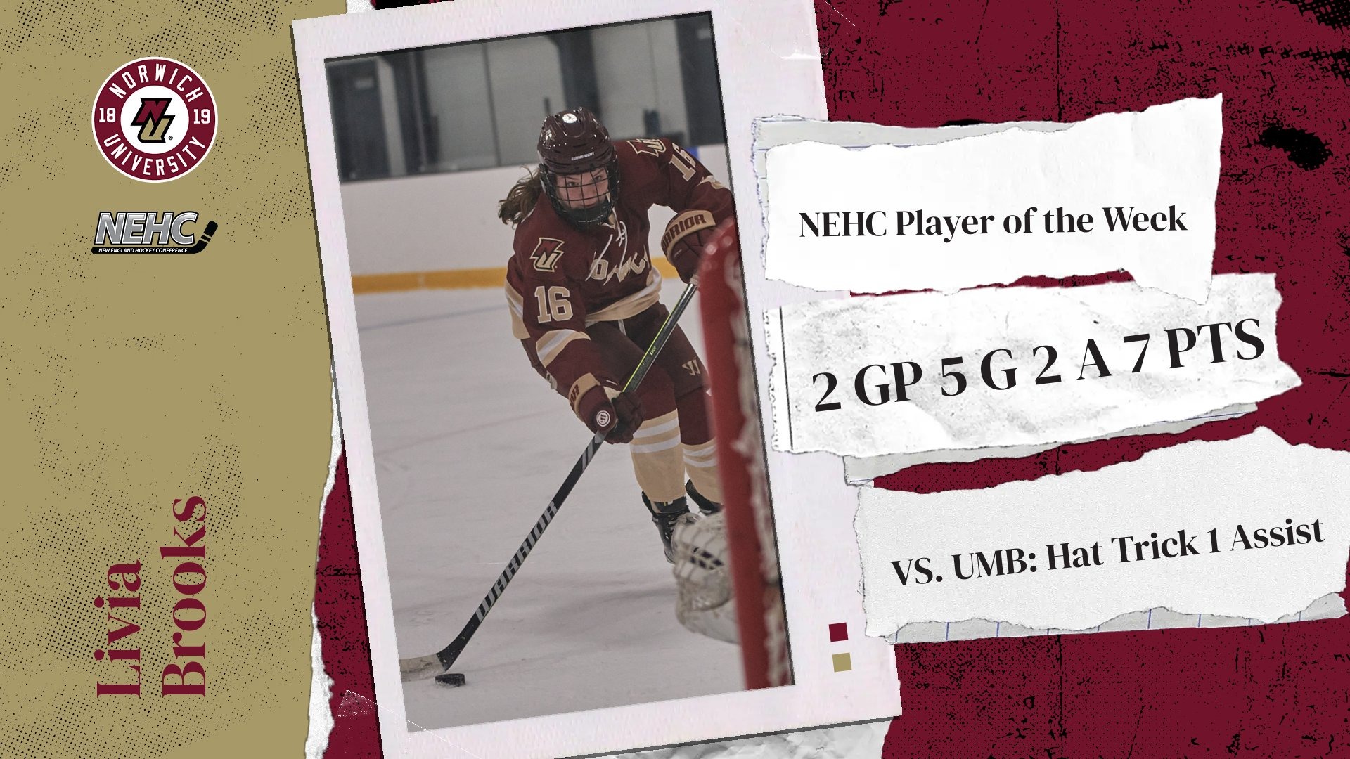 Women's Ice Hockey: Brooks's Seven Point Week Earns Player of the Week ...