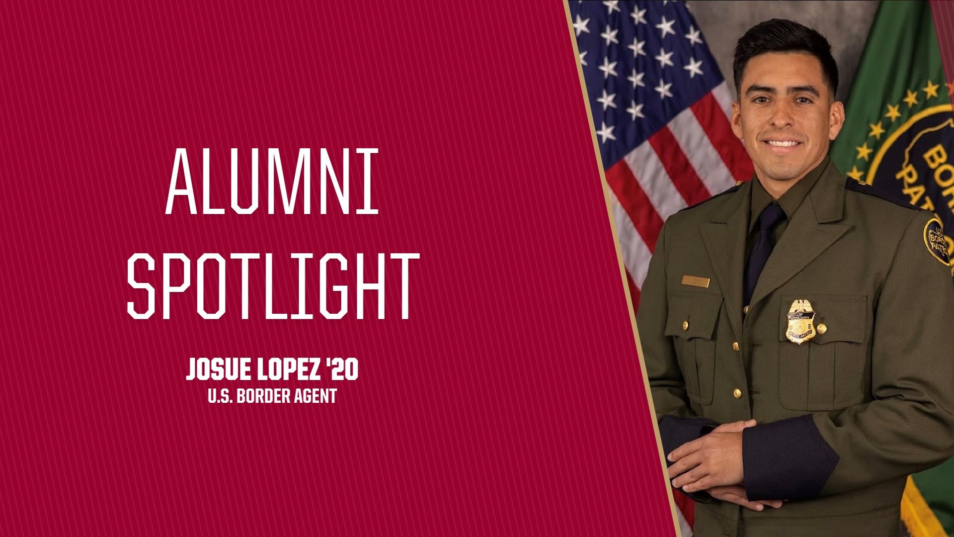 Alumni Spotlight: Josue Lopez '20, Border Patrol Agent, Rescues ...