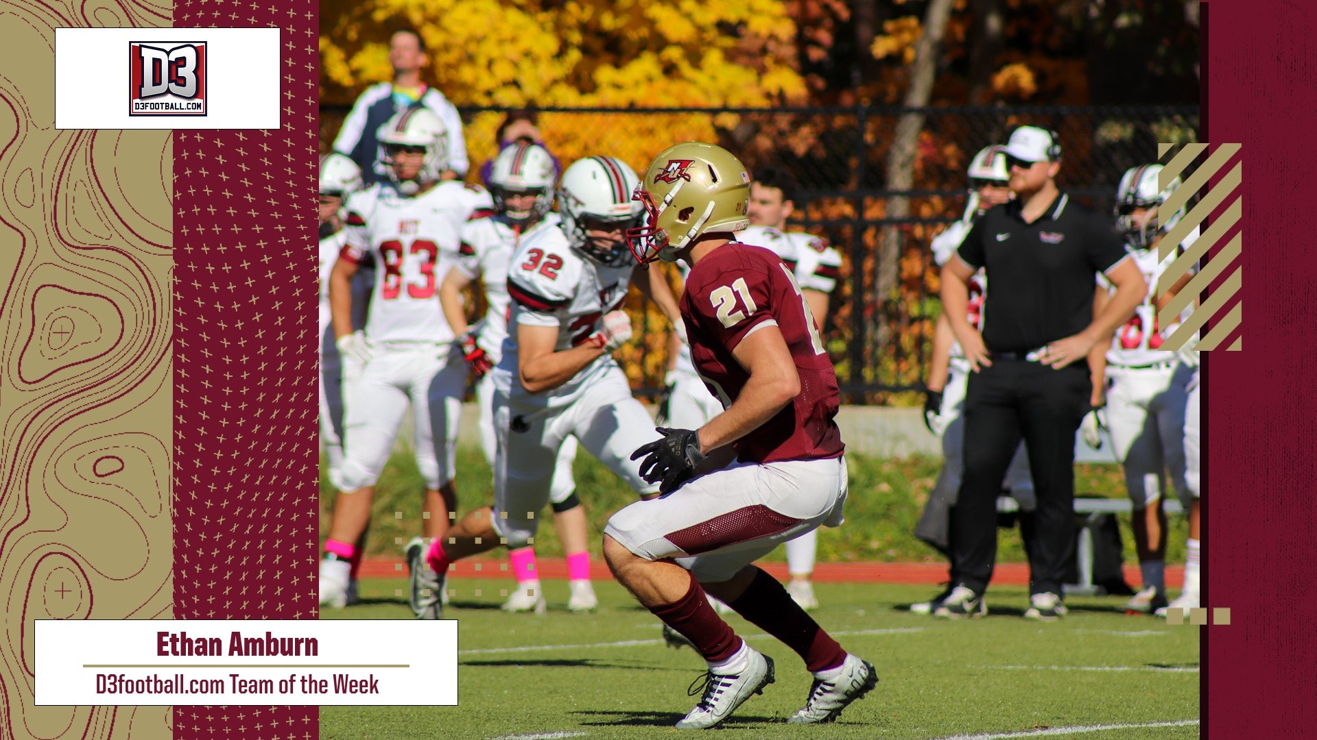 Football: D3football.com Names Amburn to Team of the Week - Norwich ...