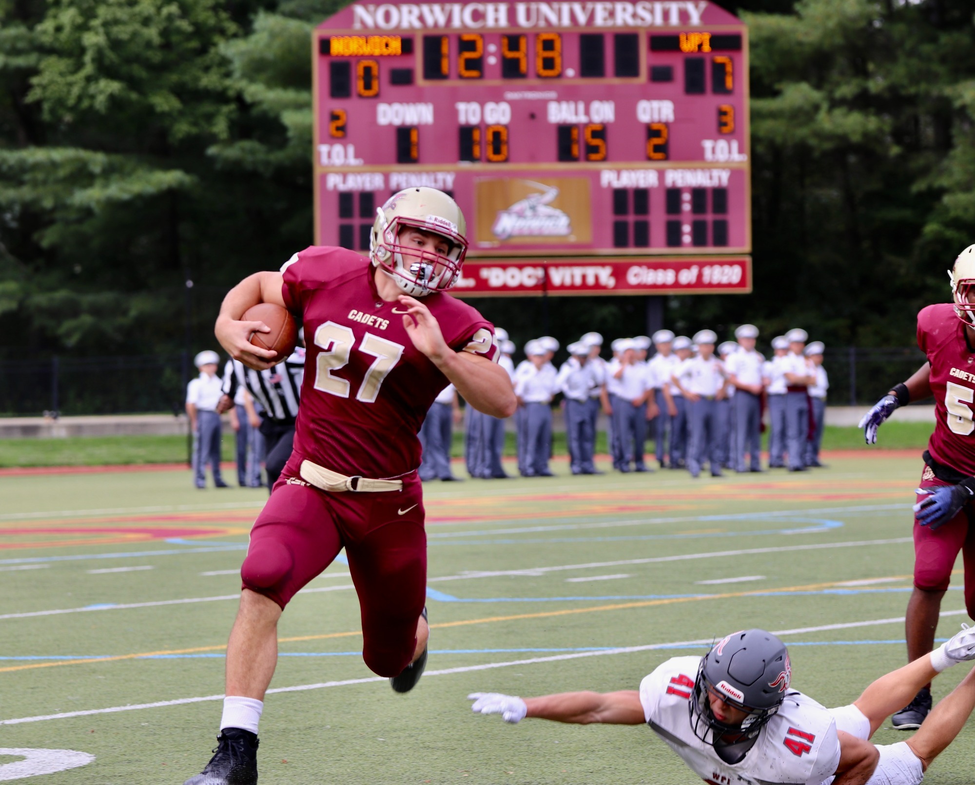 Football: Cadets Suffer Homecoming Loss Against WPI - Norwich University