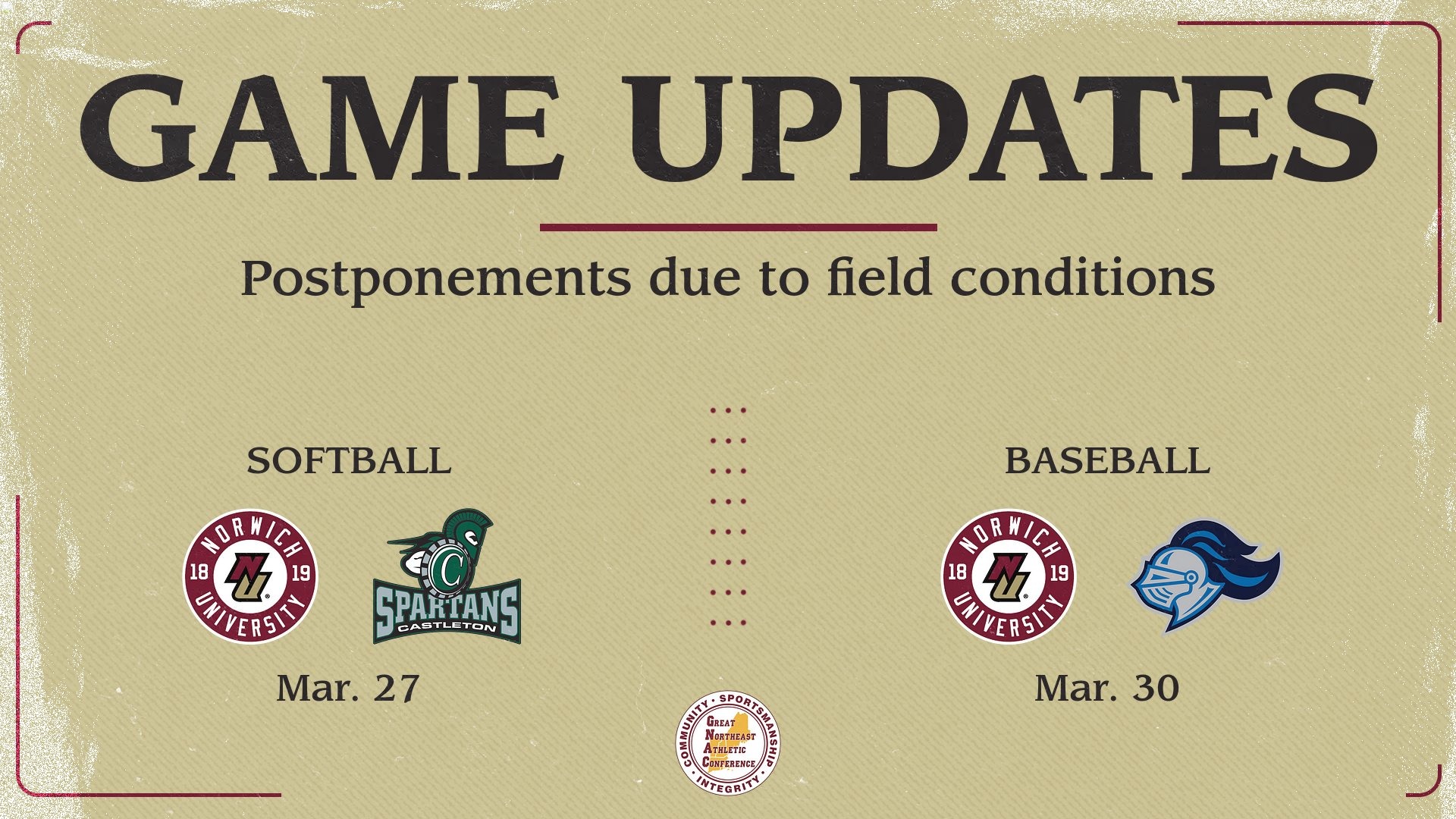 Schedule Updates for Baseball and Softball for the Coming Week ...