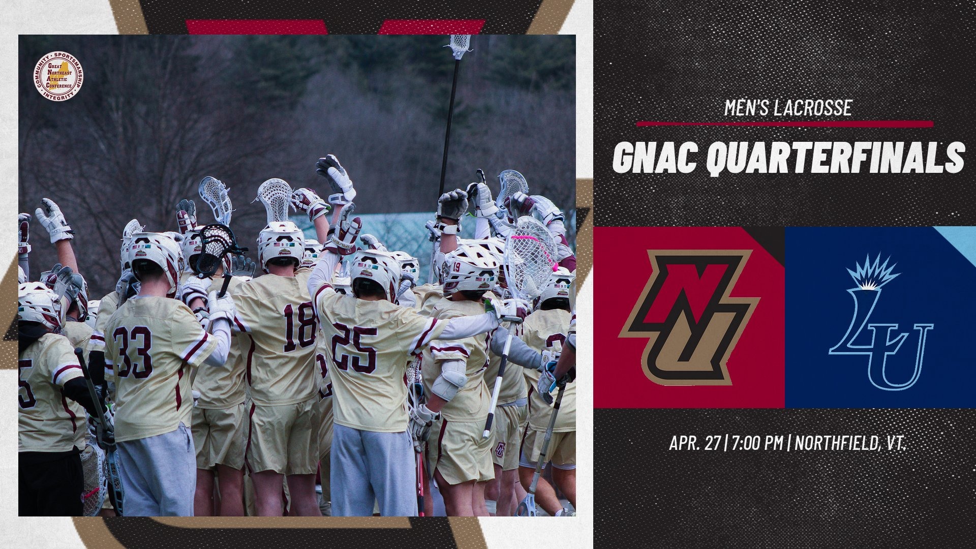 Men's Lacrosse: #2N Norwich University vs. #3S Lasell University - GNAC ...