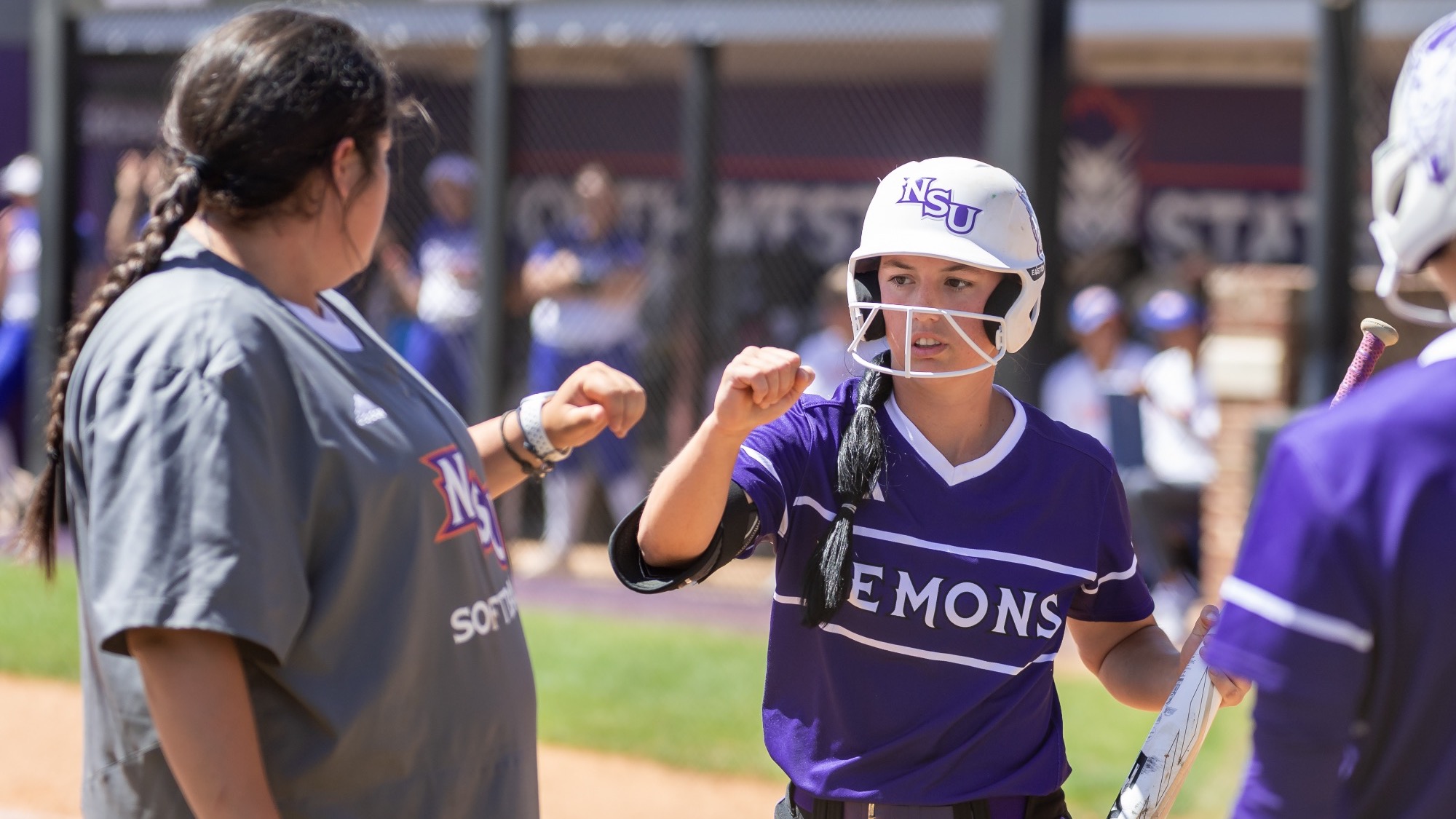 Lady Demons split doubleheader at UIW - Northwestern State University ...