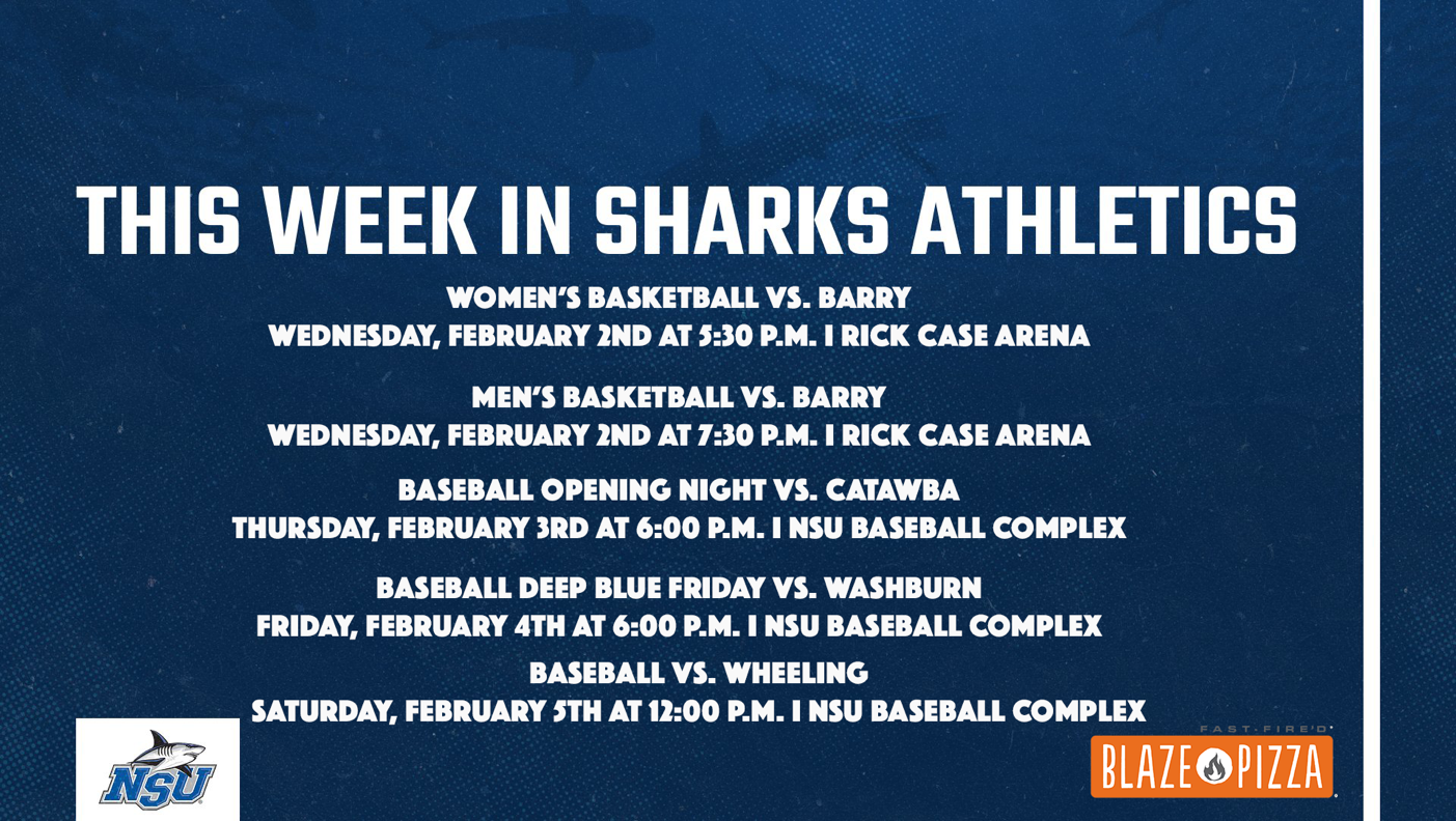 This Week in Sharks Athletics - Nova Southeastern University Athletics