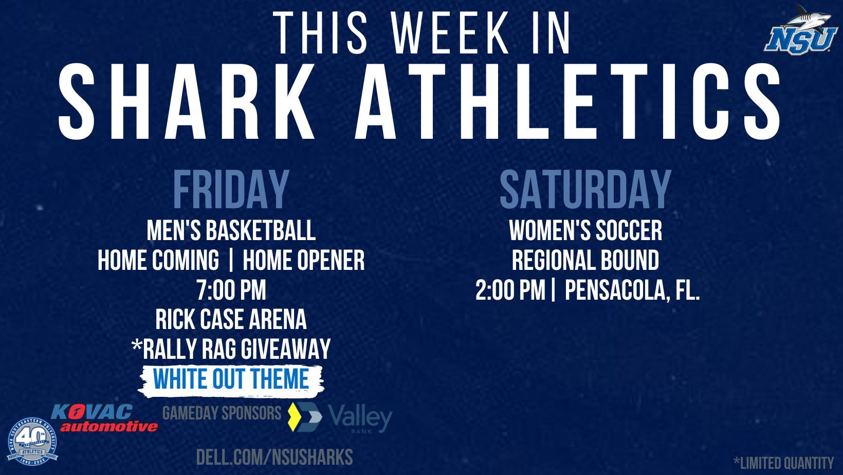 This Week in Sharks Athletics - Nova Southeastern University Athletics