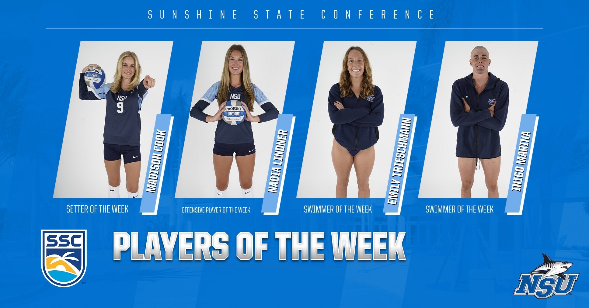 Four Sharks named SSC Players of the Week - Nova Southeastern ...