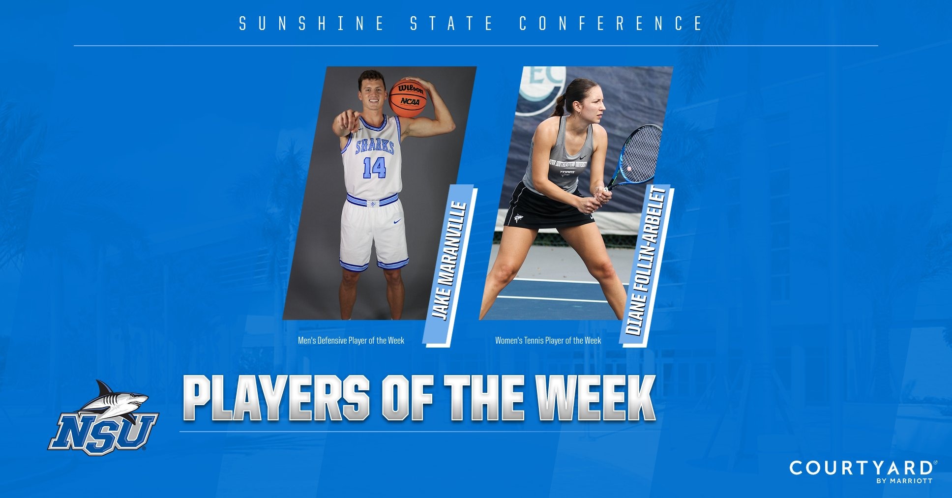 Two Sharks Named SSC Players of the Week - Nova Southeastern University ...
