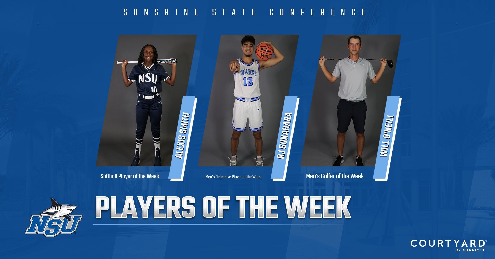 Three Sharks Named SSC Players of the Week - Nova Southeastern ...