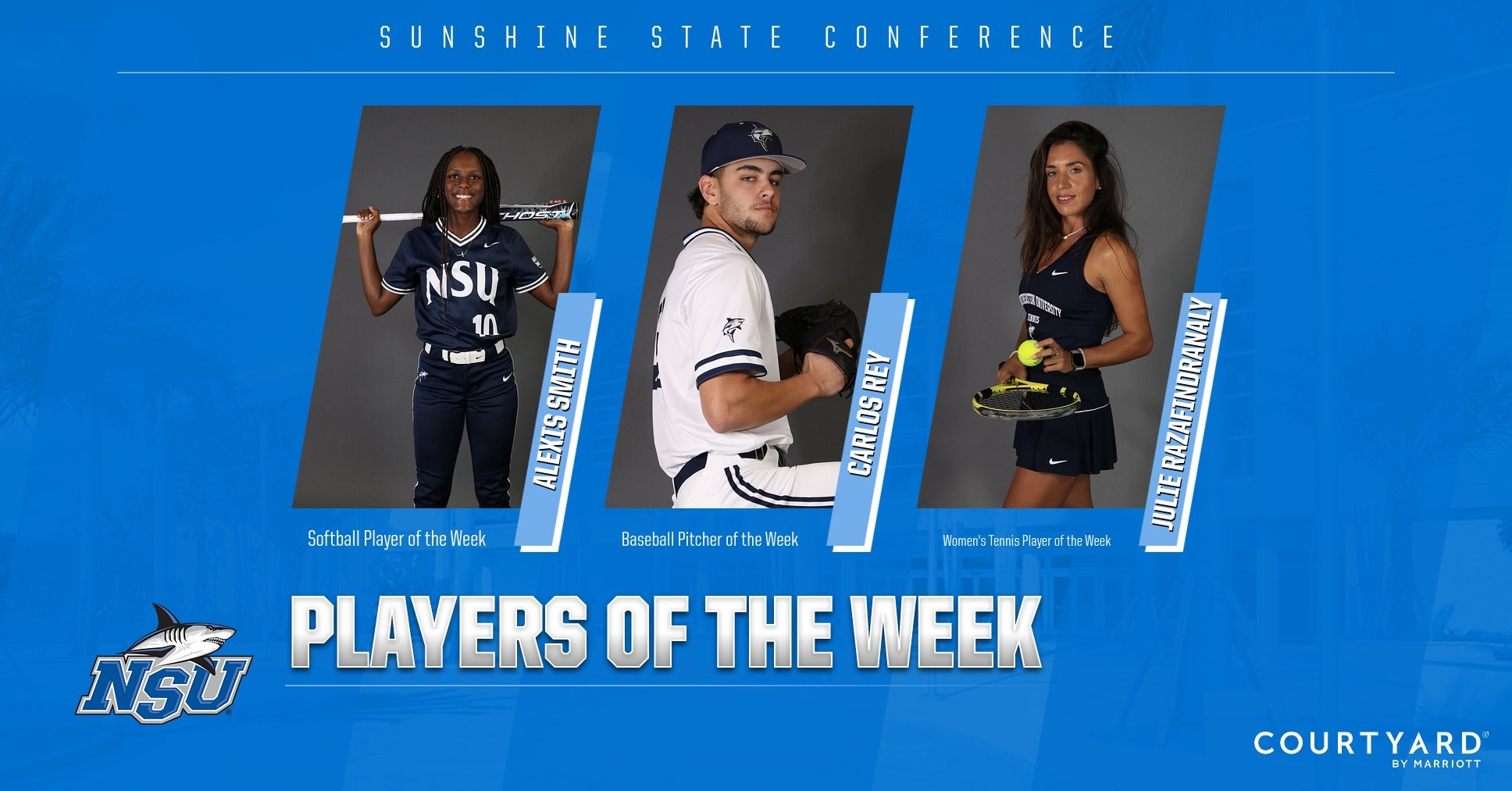 Three Sharks Named SSC Players of the Week - Nova Southeastern ...