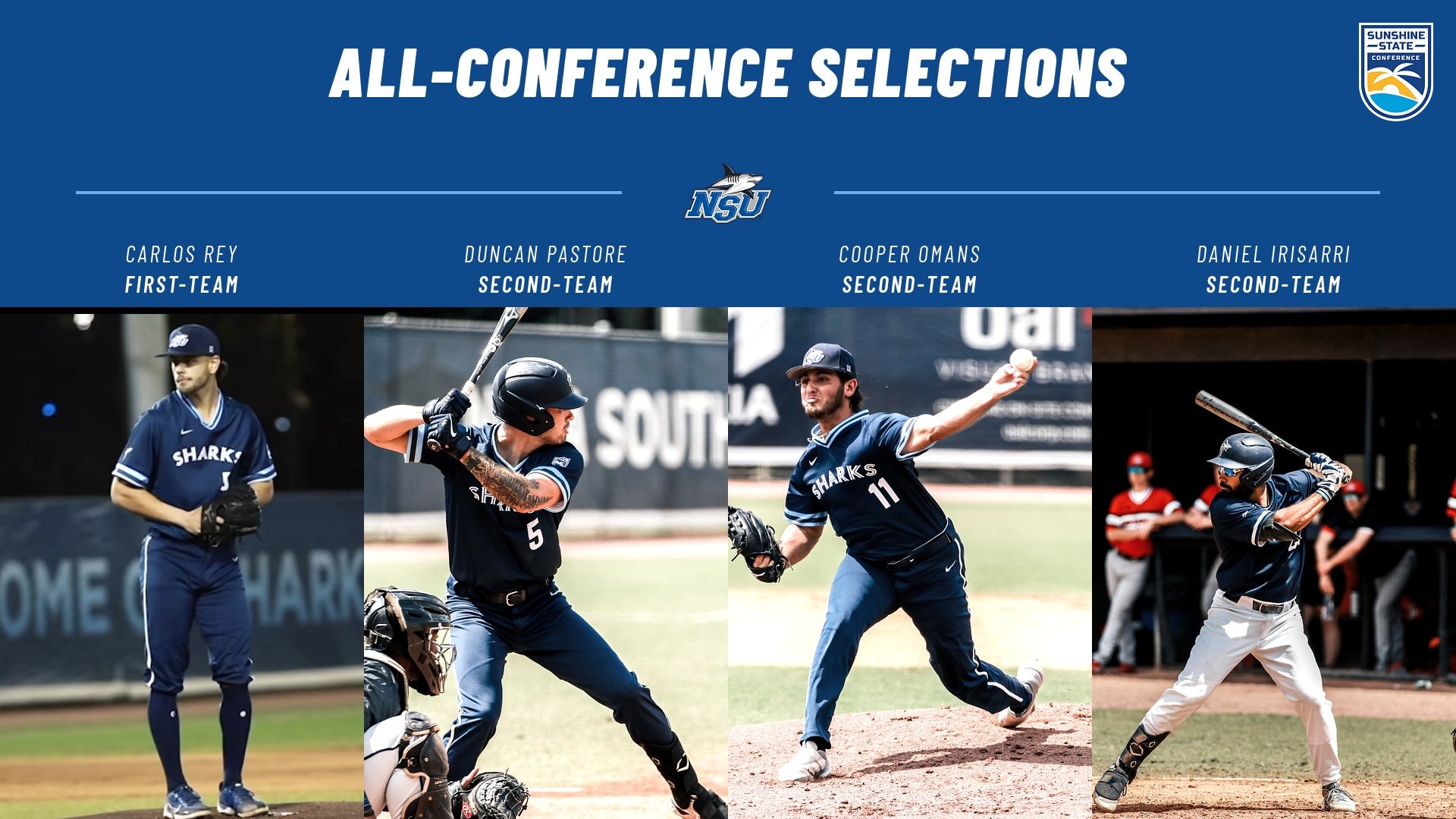 Four Sharks Named to All-SSC Teams - Nova Southeastern University Athletics