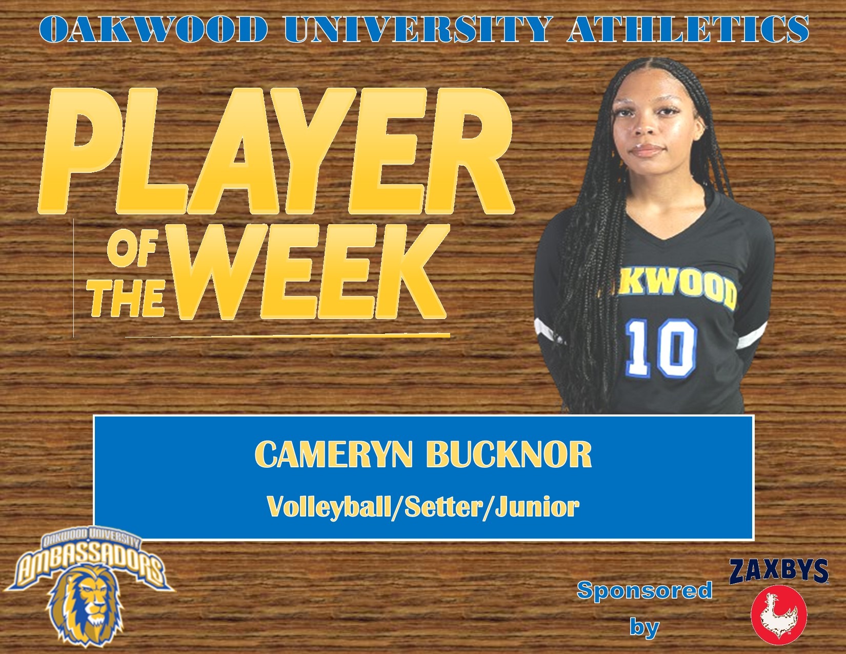 JONES, RANDLE NAMED OAKWOOD'S CO-PLAYERS OF THE WEEK - Oakwood University