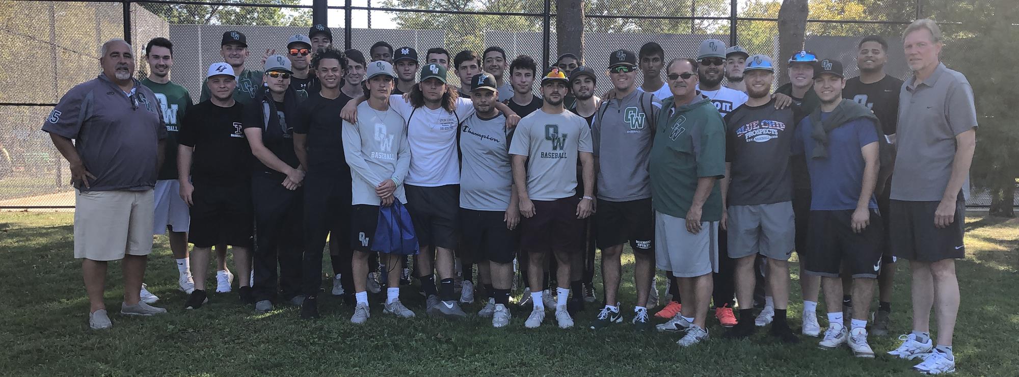 Baseball volunteers at Special Olympics Long Island Fall Classic - SUNY Old Westbury Athletics