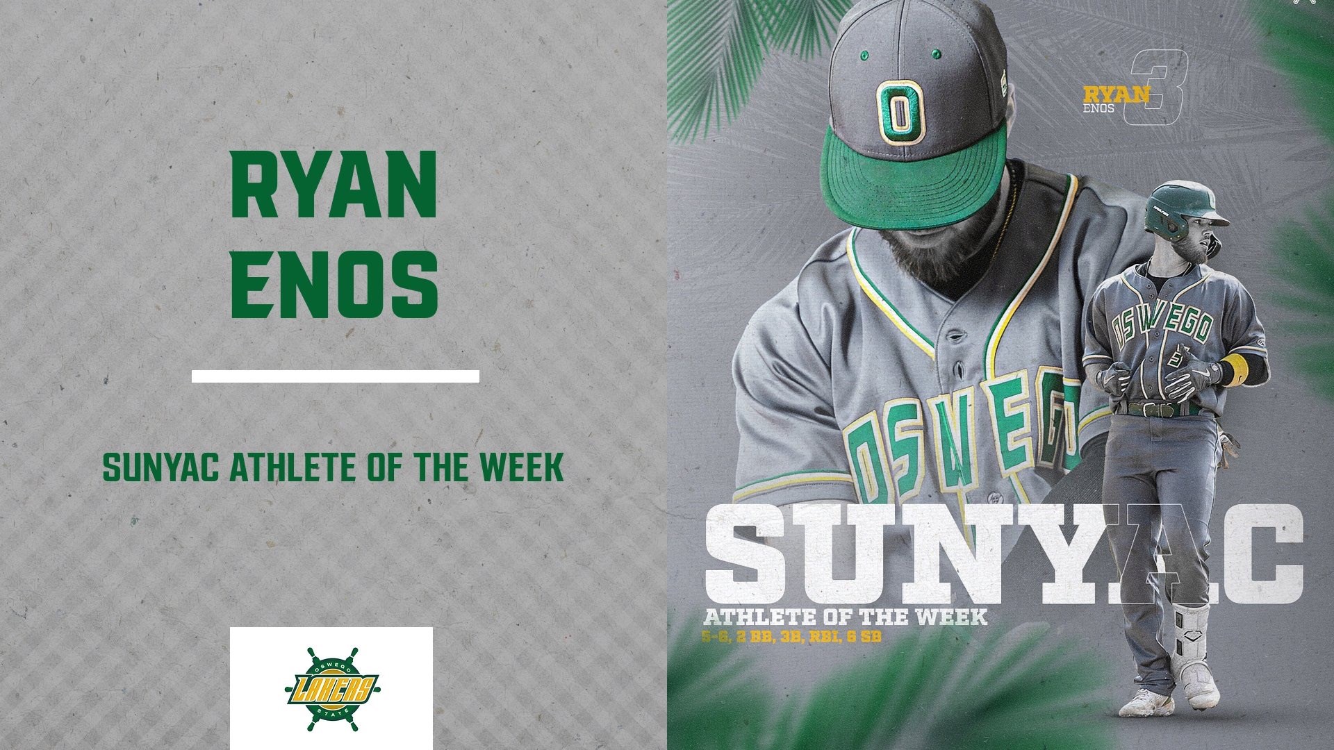 Ryan Enos - Baseball - Oswego State Athletics