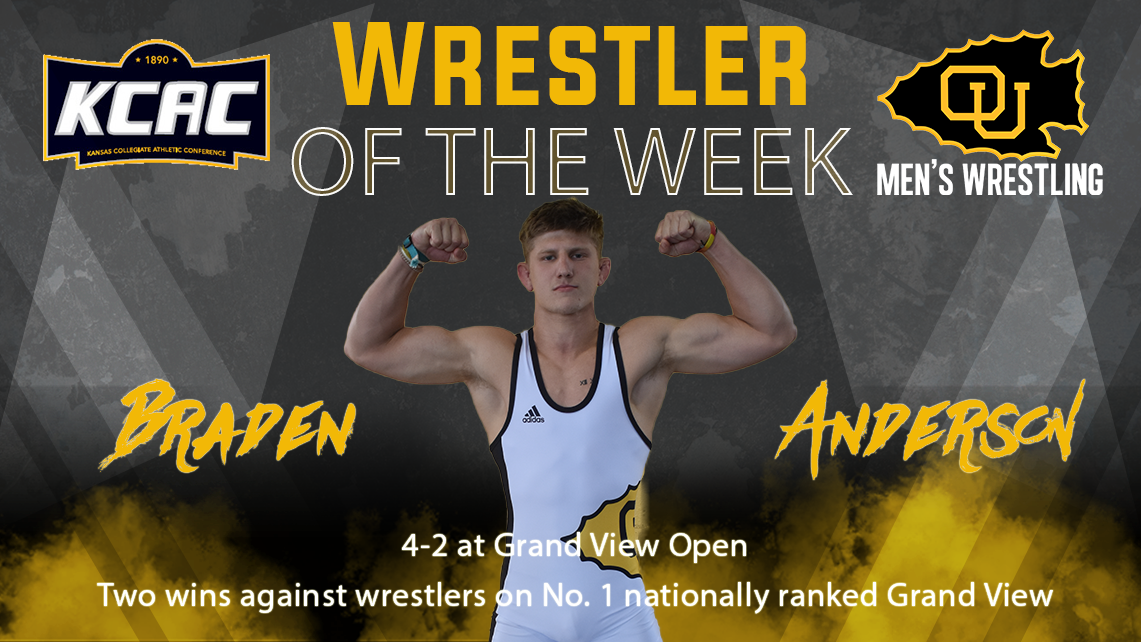Anderson Named KCAC Wrestler of the Week - Ottawa University