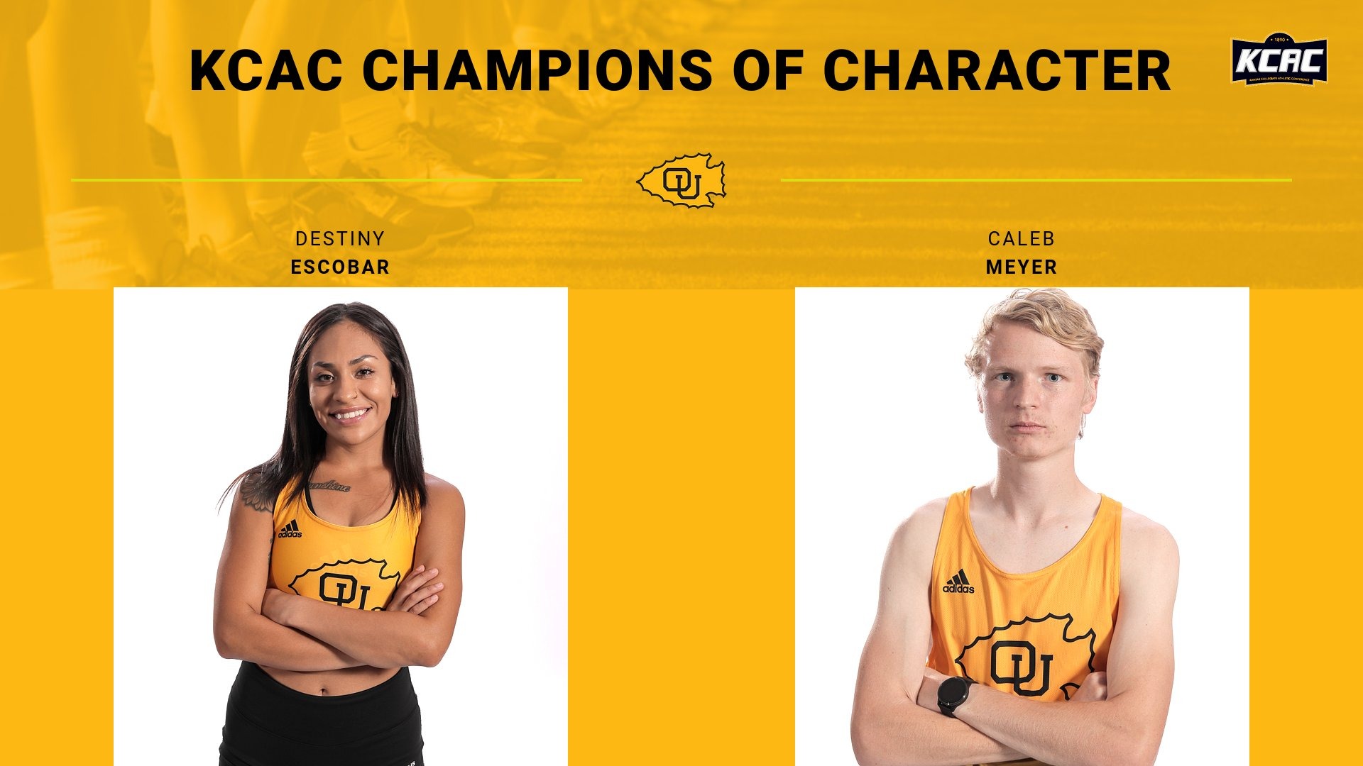 Escobar and Meyer named KCAC Champions of Character - Ottawa University
