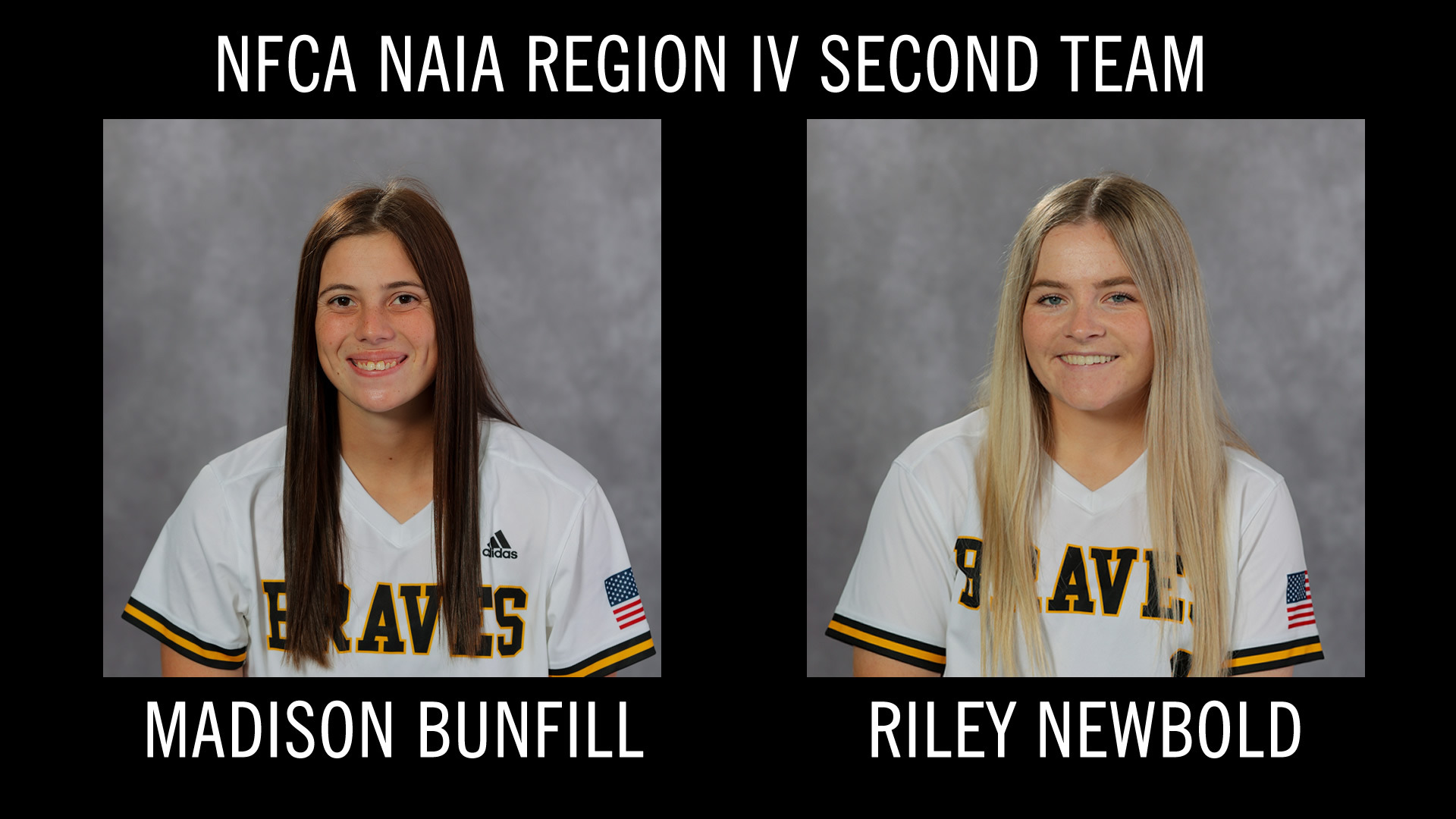 Bunfill and Newbold Named NFCA Region IV Second Team - Ottawa University