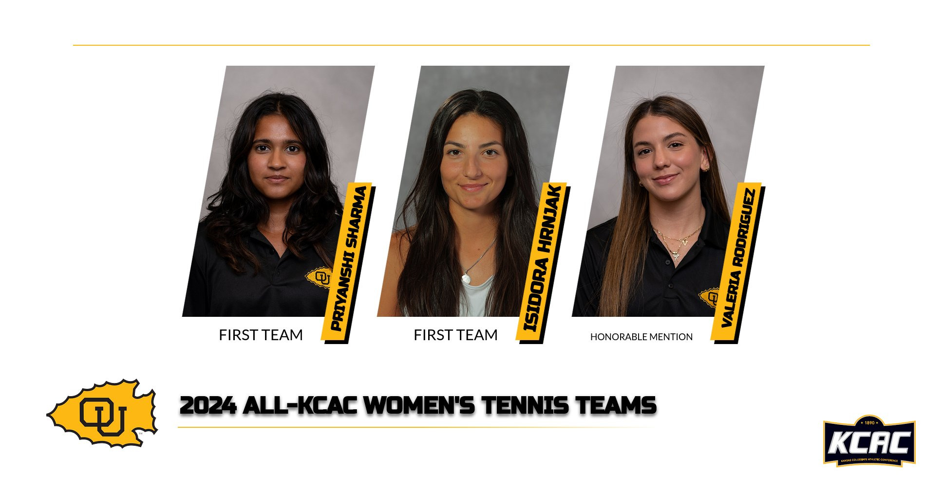 Sharma, Hrnjak, and Rodriguez Earn All-KCAC Women's Tennis Team Honors ...