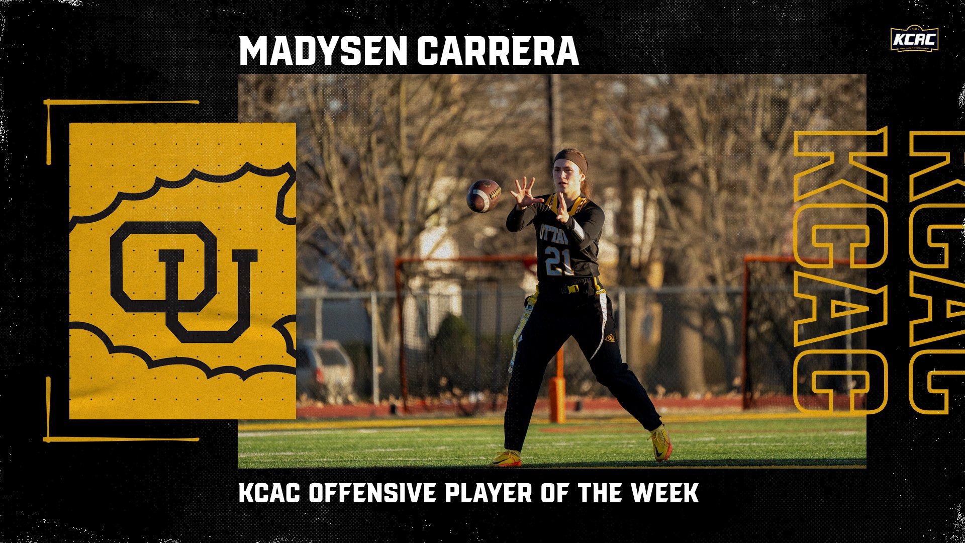 Carrera Earns Third KCAC Offensive Player of the Week Honor - Ottawa ...