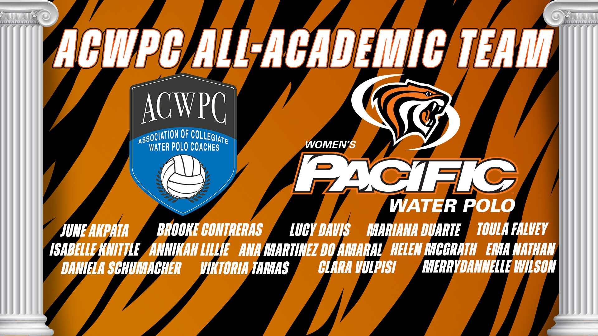 ACWPC Releases Women's Water Polo All-Academic Team - University of the ...