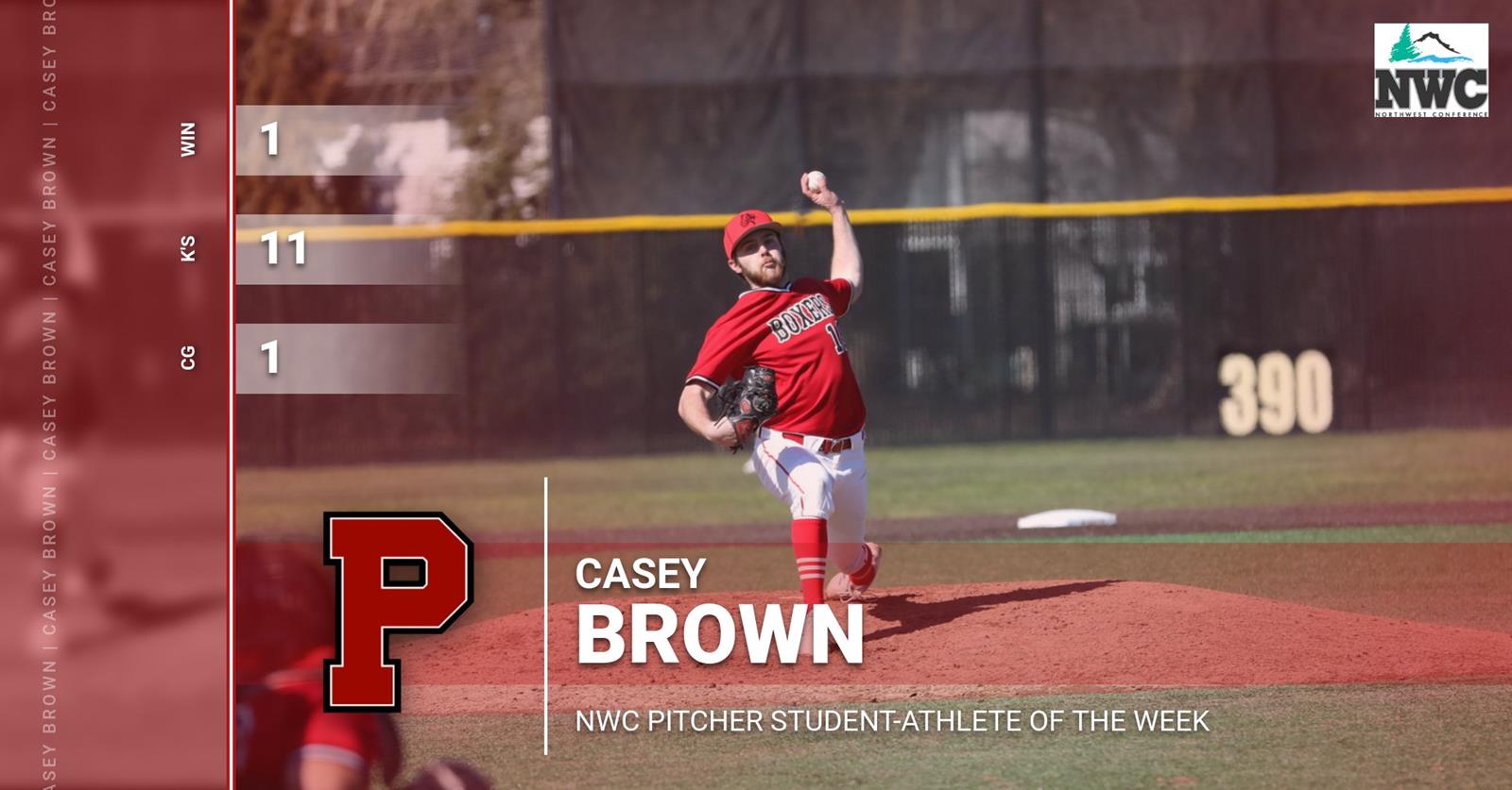 Casey Brown Named Northwest Conference Baseball Pitcher Student-Athlete ...