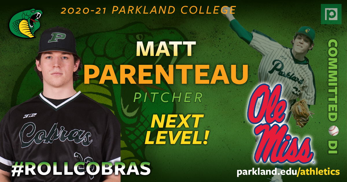Matt Parenteau Commits to Ole Miss - Parkland College Athletics