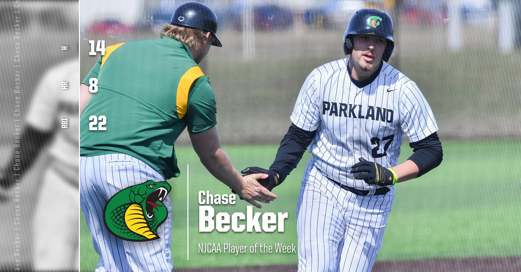 Chase Becker Named NJCAA DII Baseball Player of the Week - Parkland ...