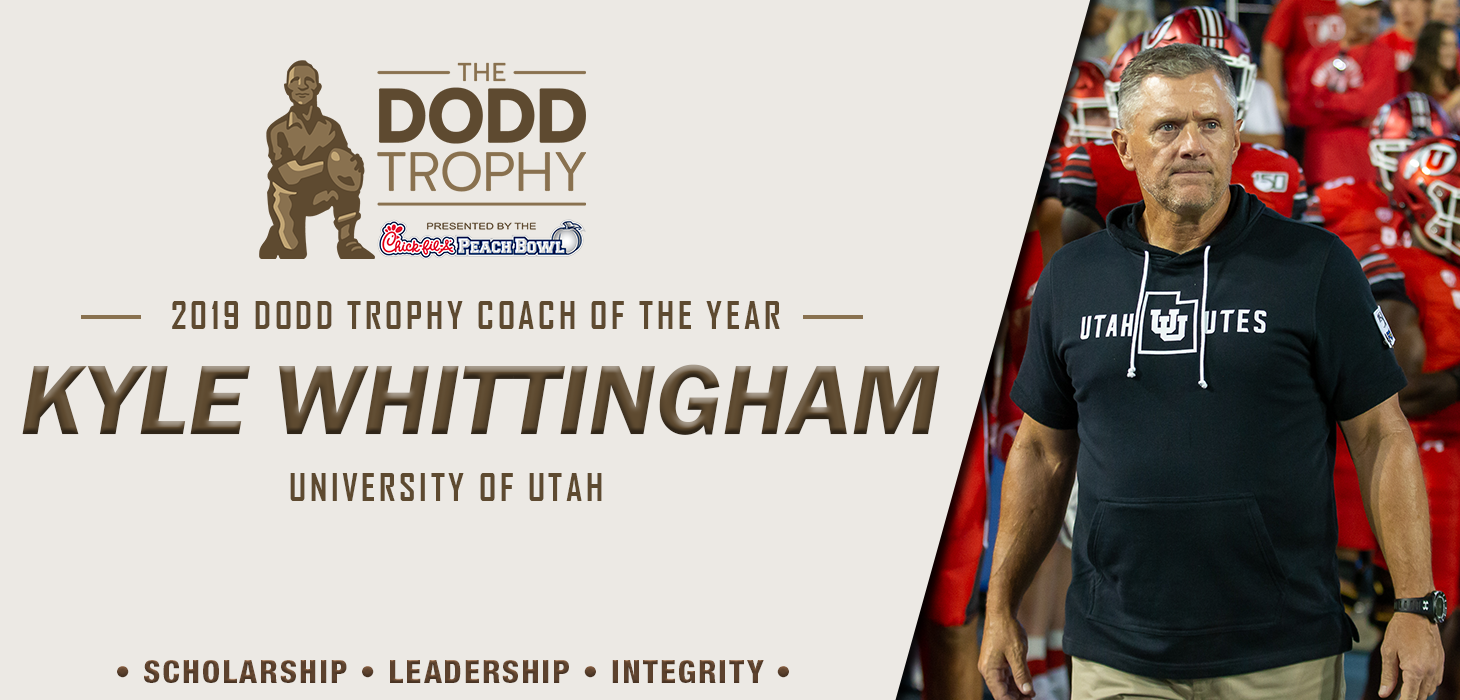 Kyle Whittingham Wins 2019 Dodd Trophy - Peach Bowl