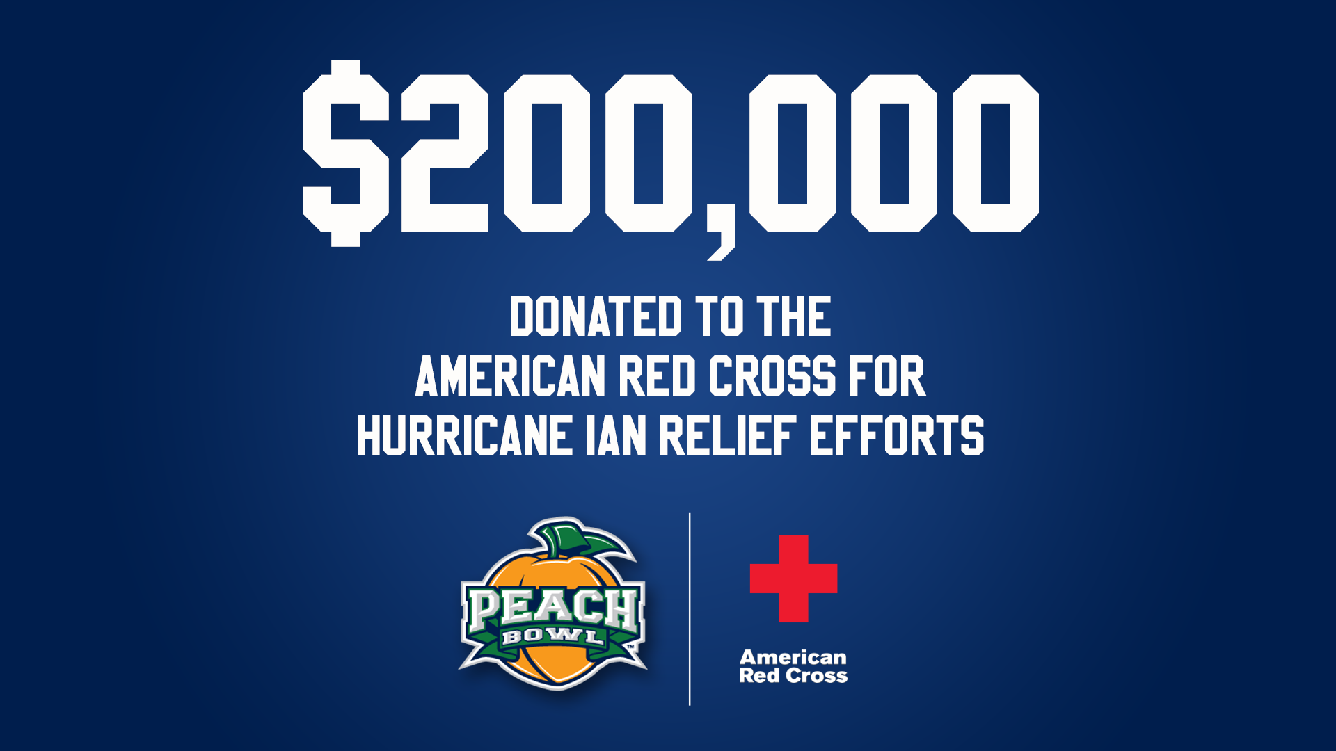 Peach Bowl, Inc. Donates $200,000 to Red Cross For Hurricane Ian ...