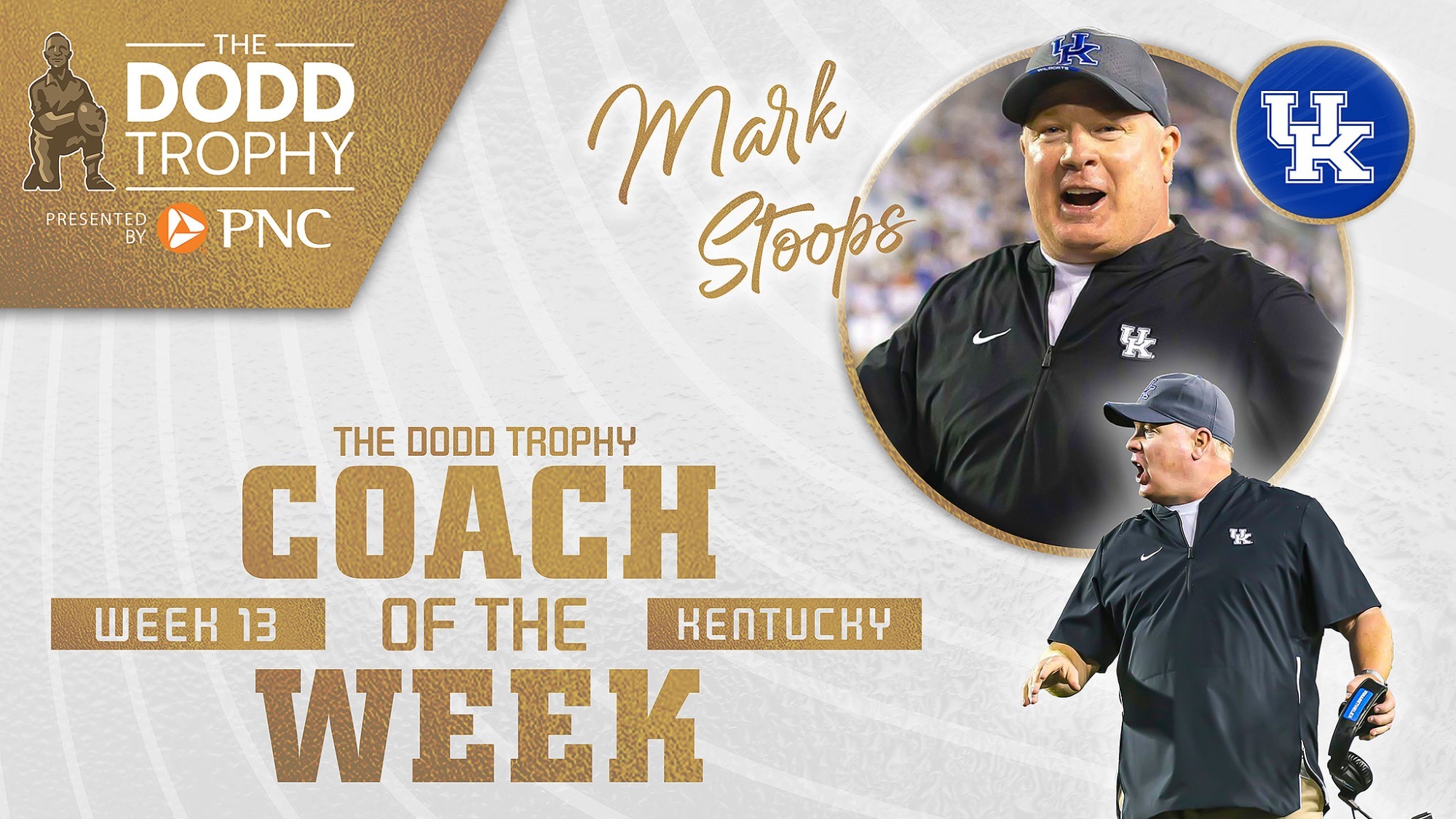 Mark Stoops Named Dodd Trophy Coach of the Week - Peach Bowl
