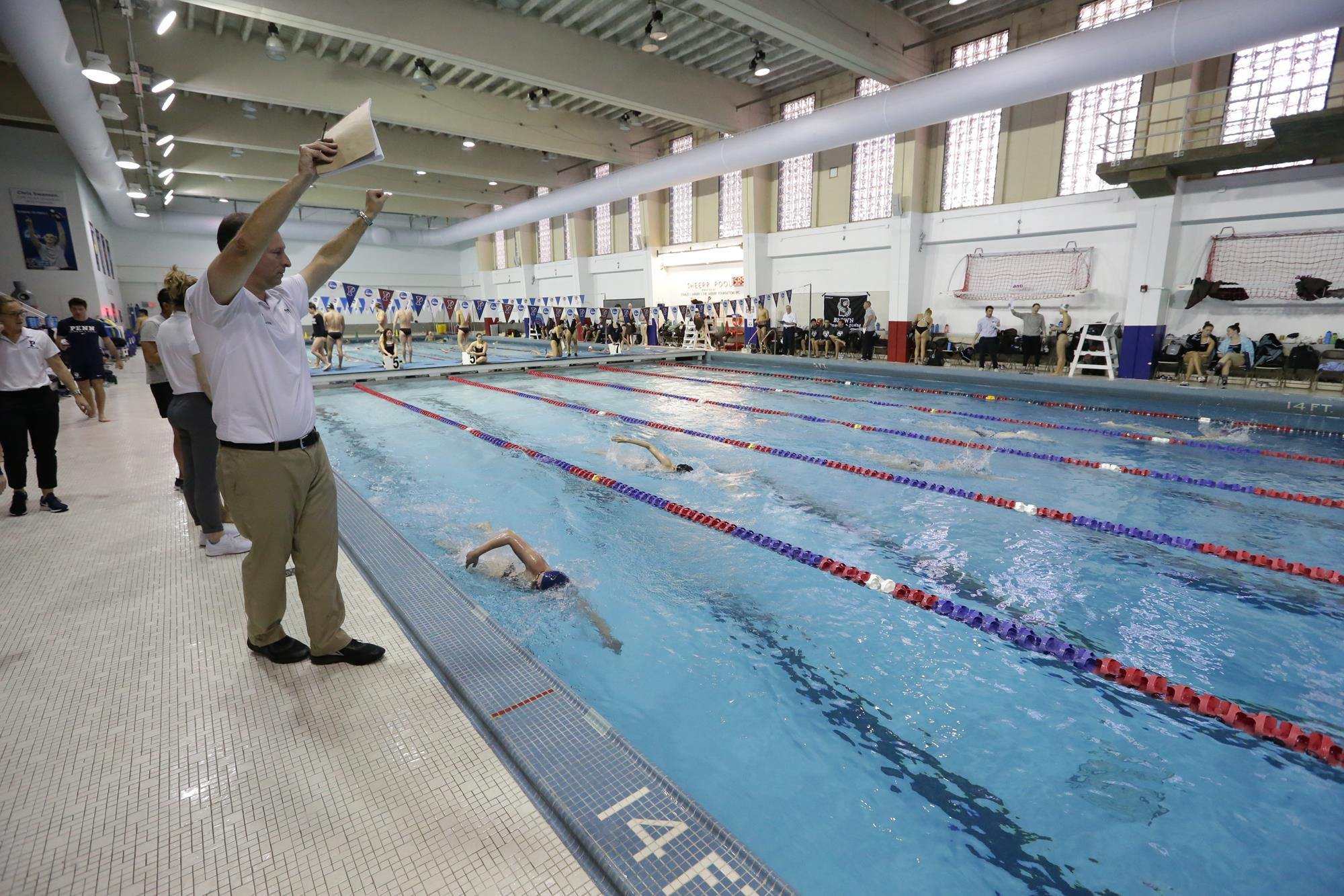 Men's Swimming & Diving Edges Brown, 152-148 - University of ...