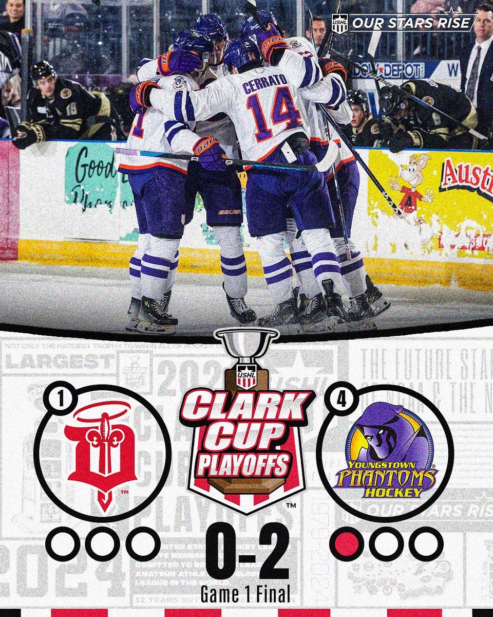 PHANTOMS SWIPE GAME ONE OVER TOP-SEEDED DUBUQUE 2-0 - Youngstown Phantoms