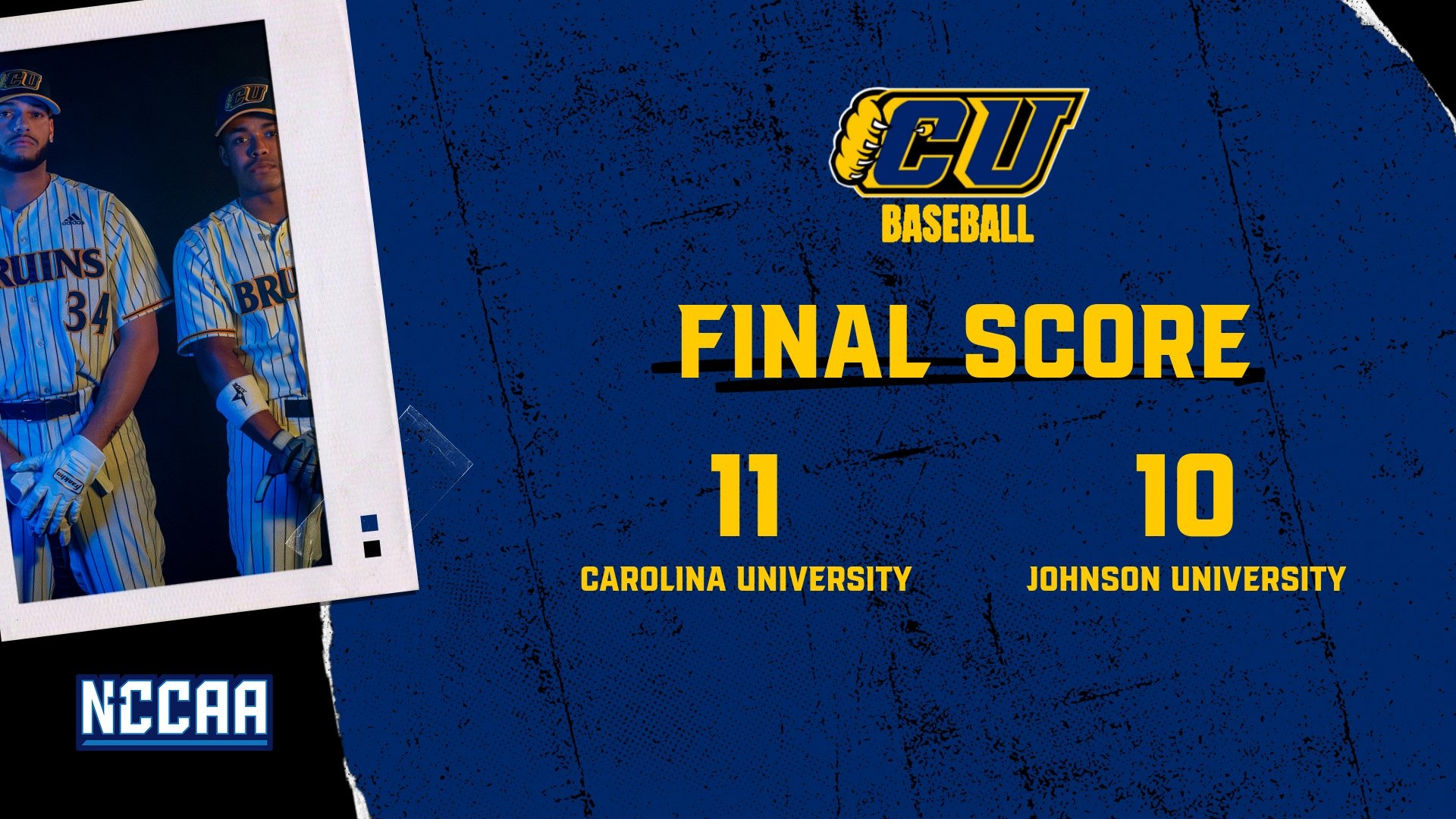 Baseball Wins on the Road - Carolina University Athletics