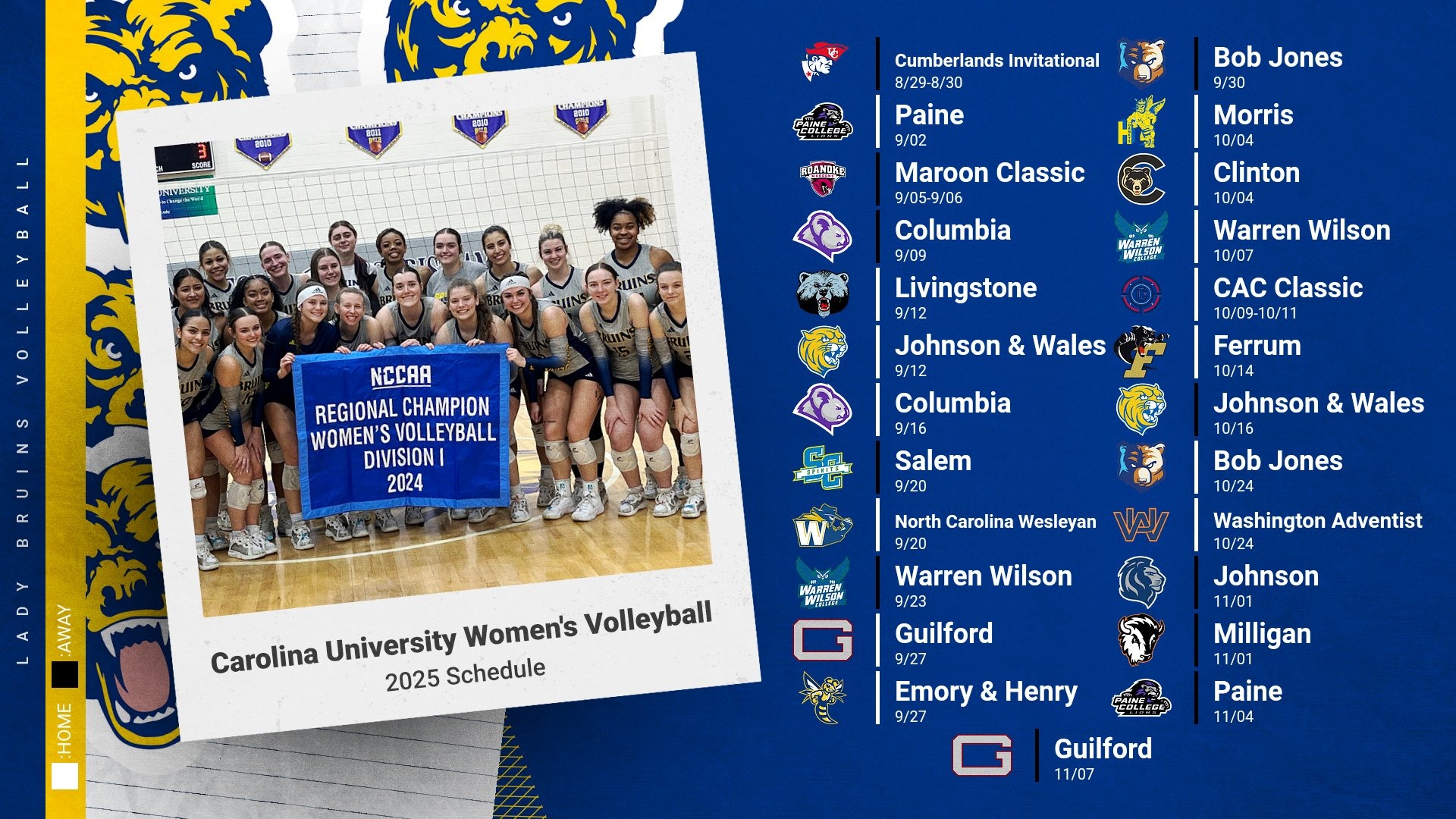 Carolina University Women’s Volleyball Set for Cumberlands Invite ...