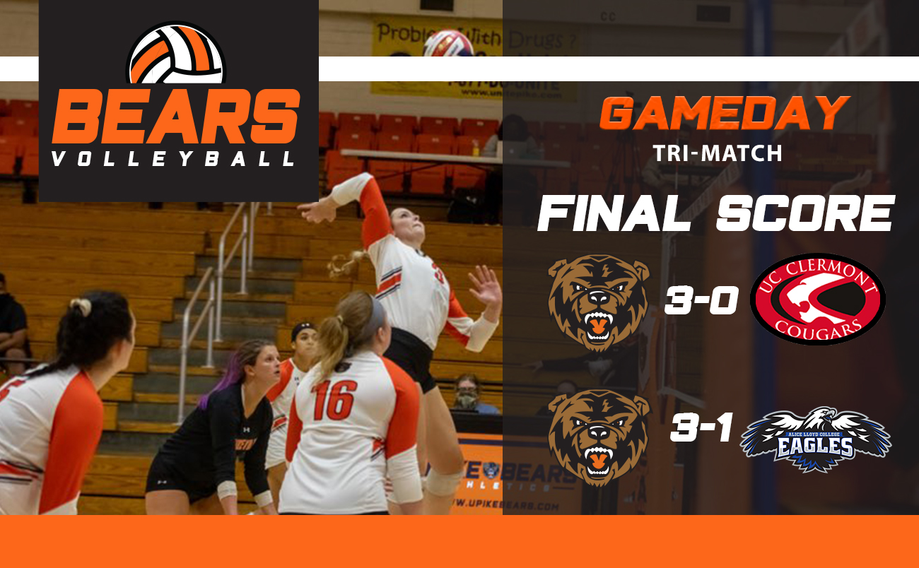 UPIKE Bears Volleyball Goes 2-0 during Tri-Match at home. - UPIKE Athletics