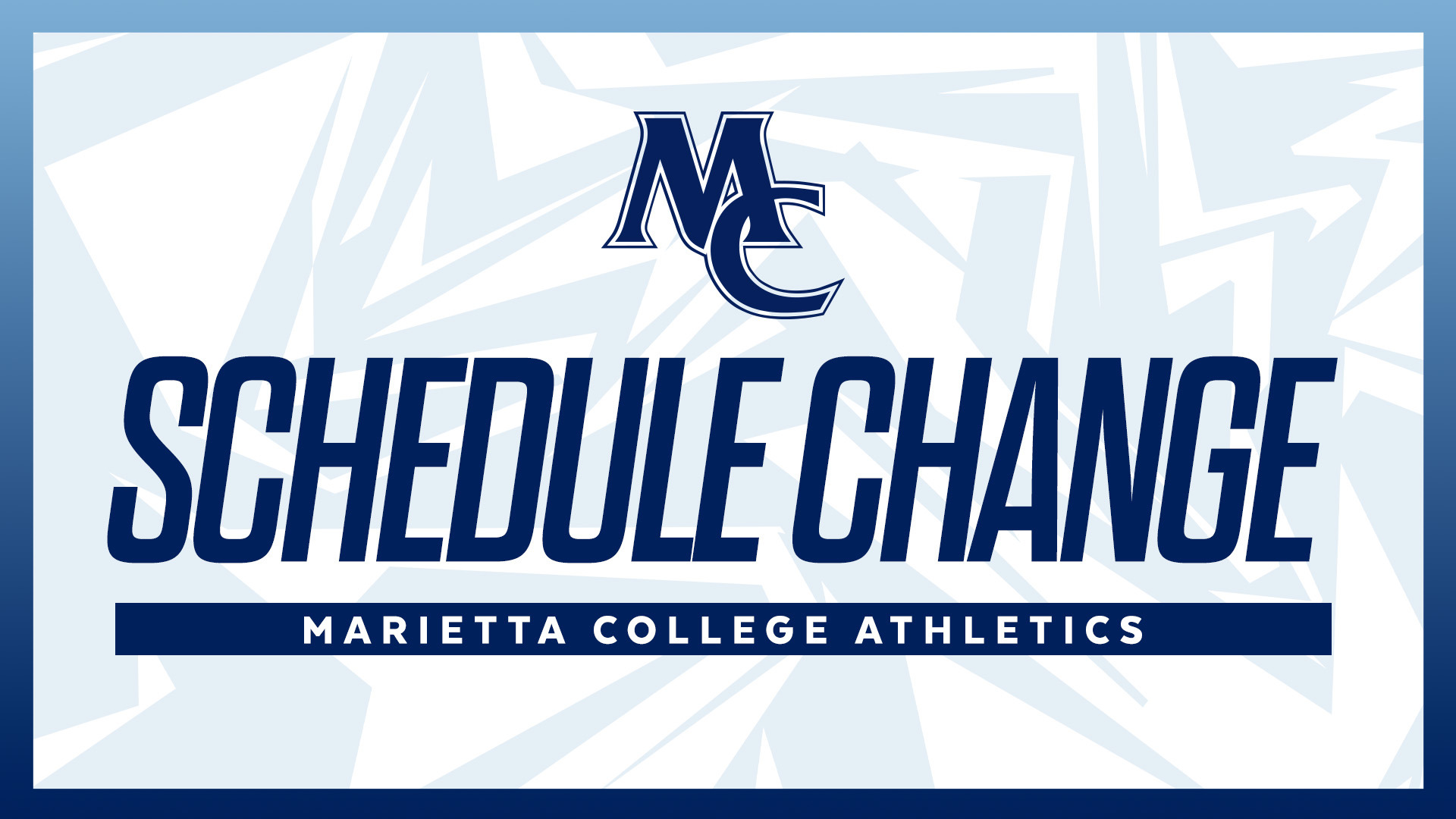 Baseball opening weekend schedule changes - Marietta College Athletics