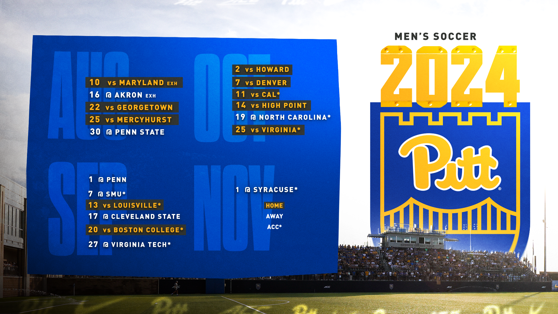 Men's Soccer Promotional Schedule - Pitt Panthers #H2P