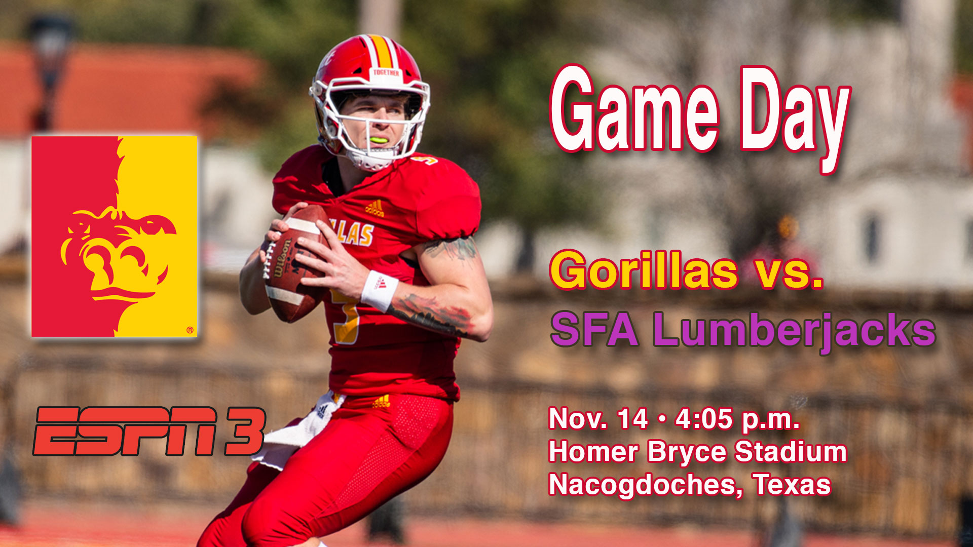 Gorillas Face Road Test Against FCS Member Stephen F Austin - Pittsburg ...