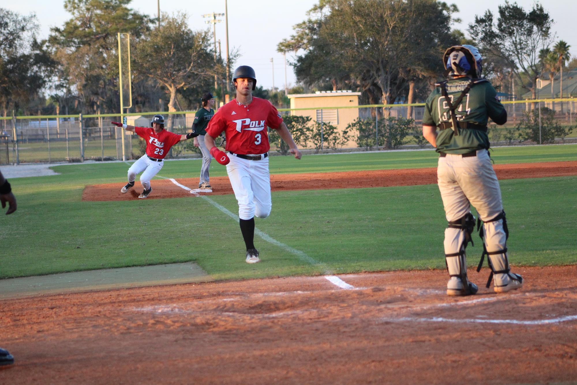 Baseball holds off Titans in series opener - Polk State College