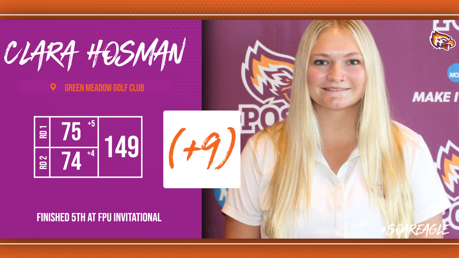 Eurich, Hosman Finish In Top Ten at LeMoyne - Post University Athletics