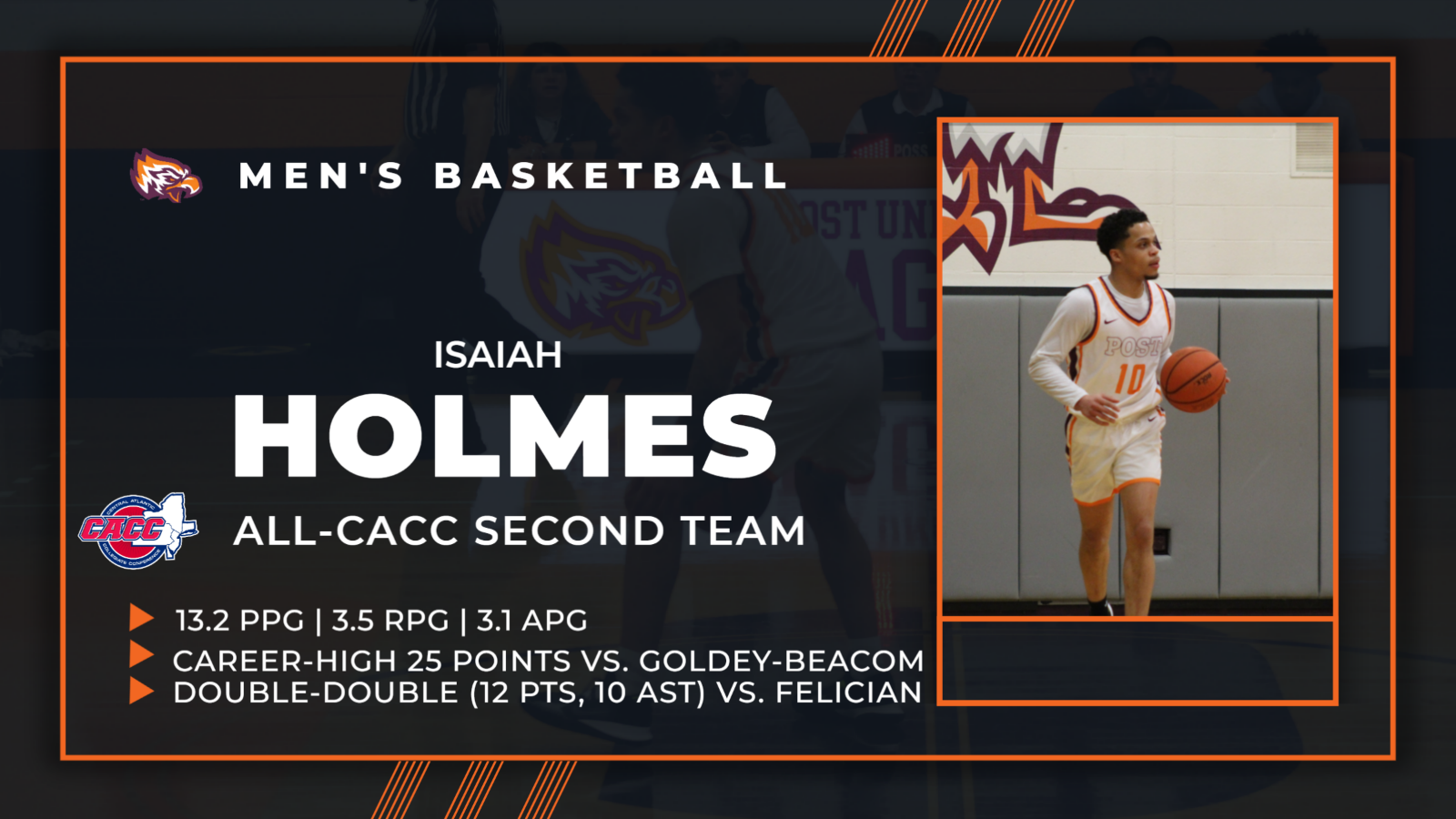 Isaiah Holmes - Men's Basketball - Post University Athletics